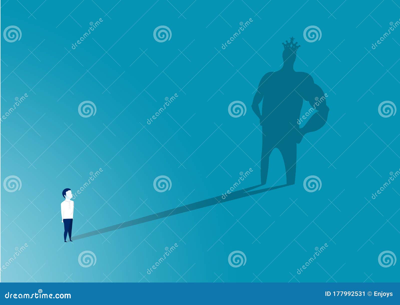Child Looking Big Superhero Shadow Stock Vector - Illustration of power ...