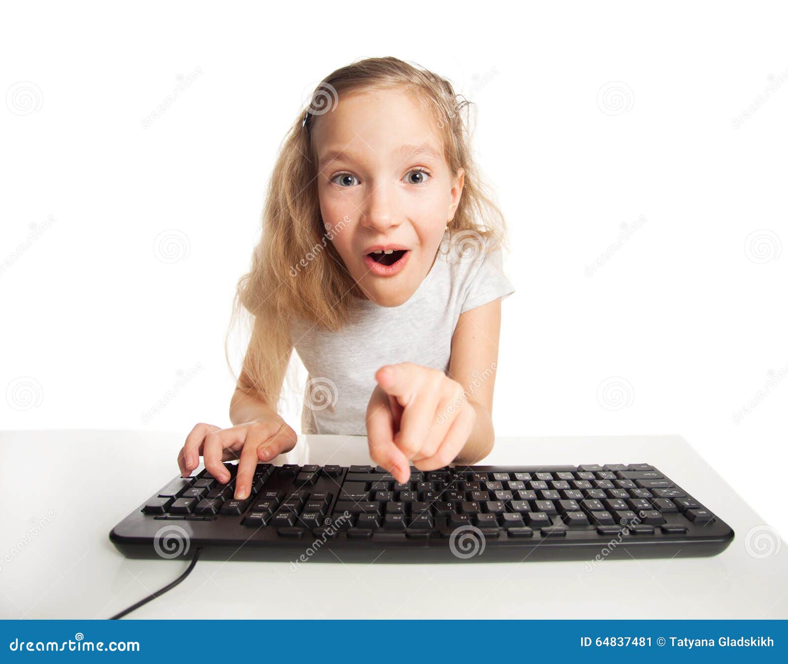 Child Looking at a Computer Stock Image - Image of laptop, isolated ...