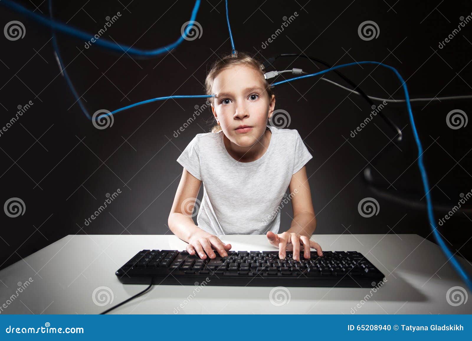 Child Looking at a Computer Stock Photo - Image of games, preschool ...