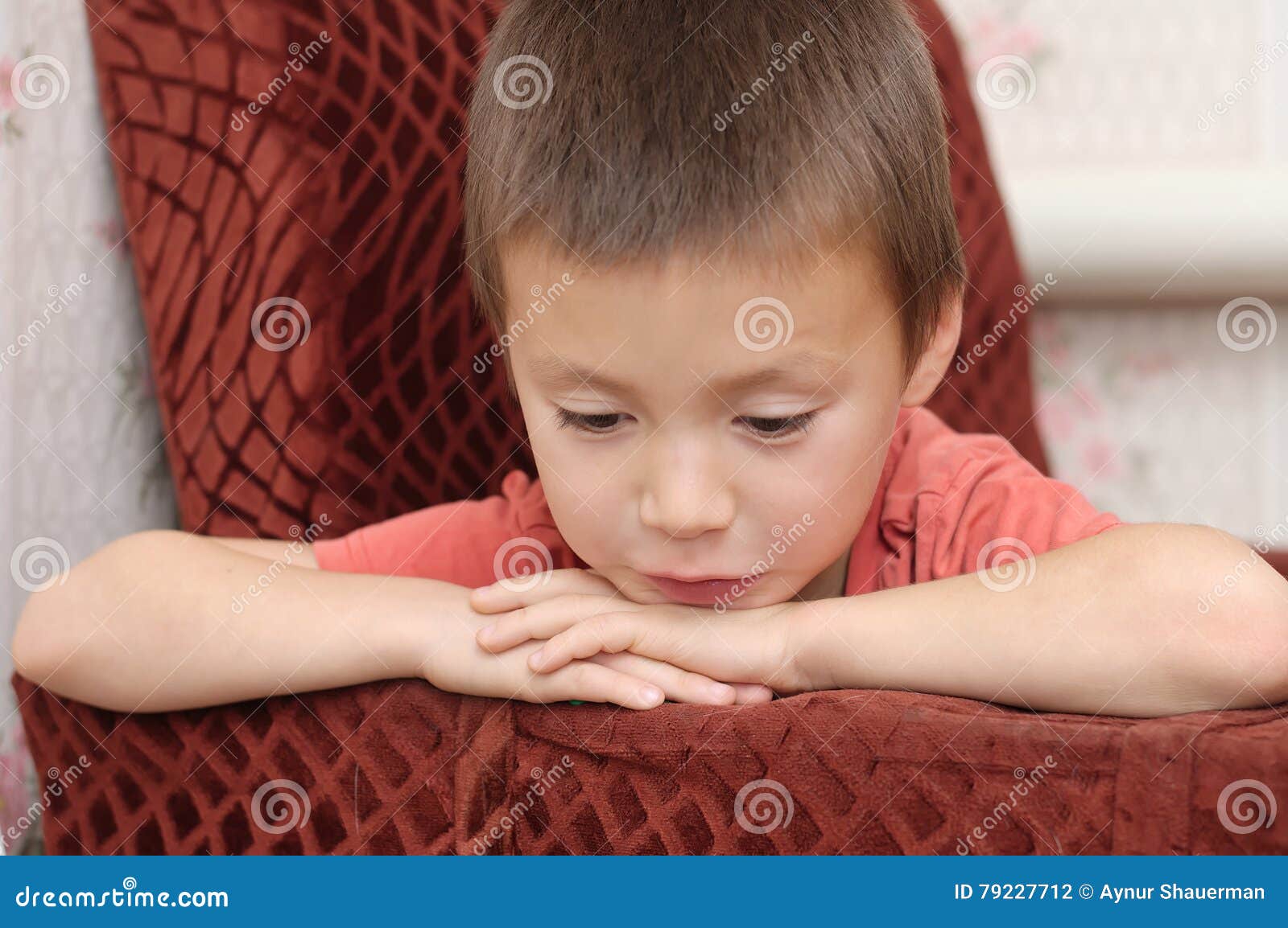 Child Looking Down at Something Stock Photo - Image of little ...