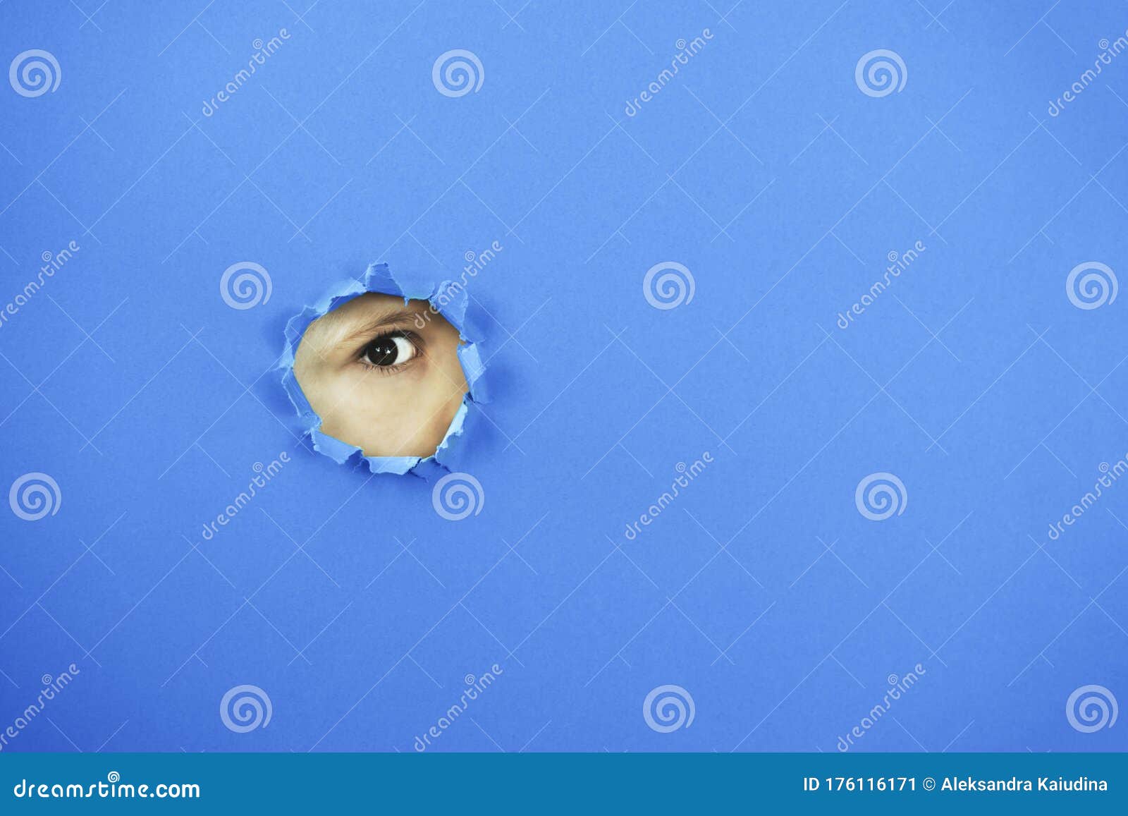 Child Looking through Paper Stock Image - Image of eyelash, hiding ...
