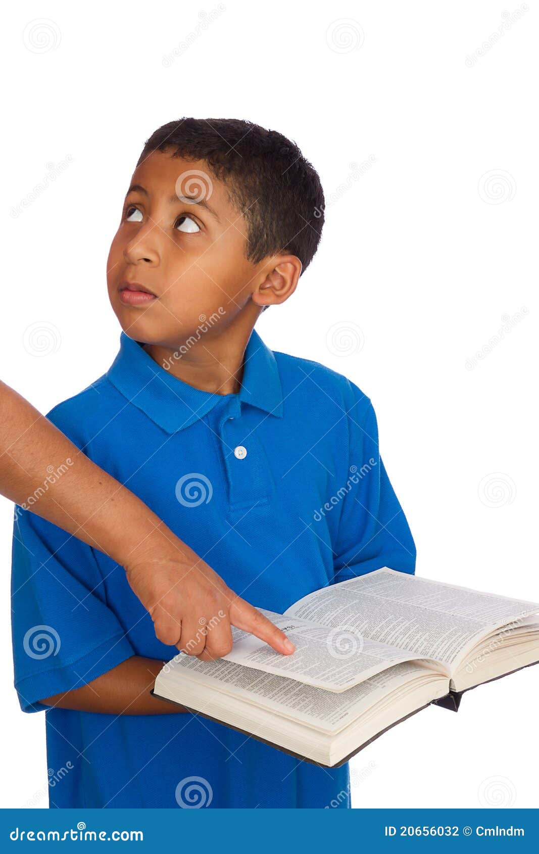 Child Looking at Person while Holding Bible Stock Photo - Image of ...