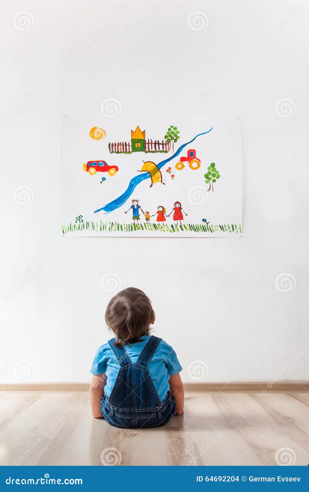 Child Looking at the Picture Stock Photo - Image of family, yearning ...