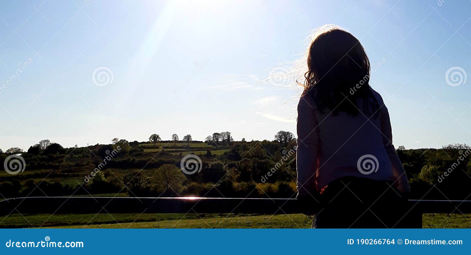 Child Looking at the Sunset Stock Photo - Image of morning, screenshot ...