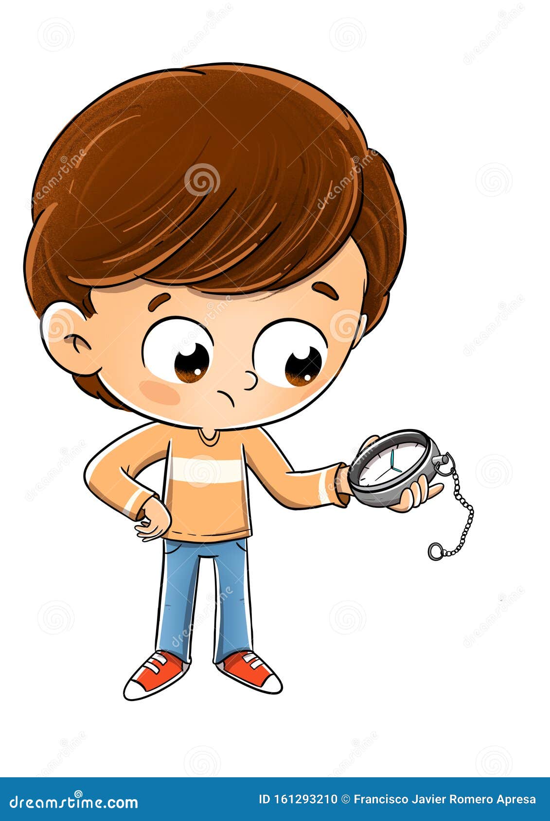 Child Looking at the Time on a Clock Waiting Stock Photo - Image of ...
