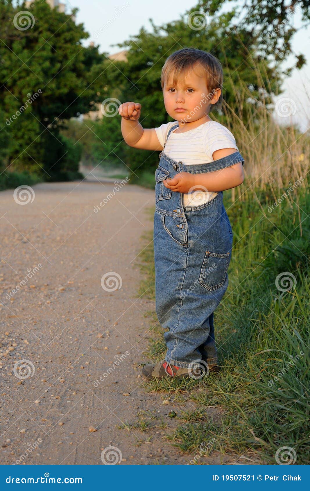 Child looking for way stock image. Image of jeans, carefree - 19507521