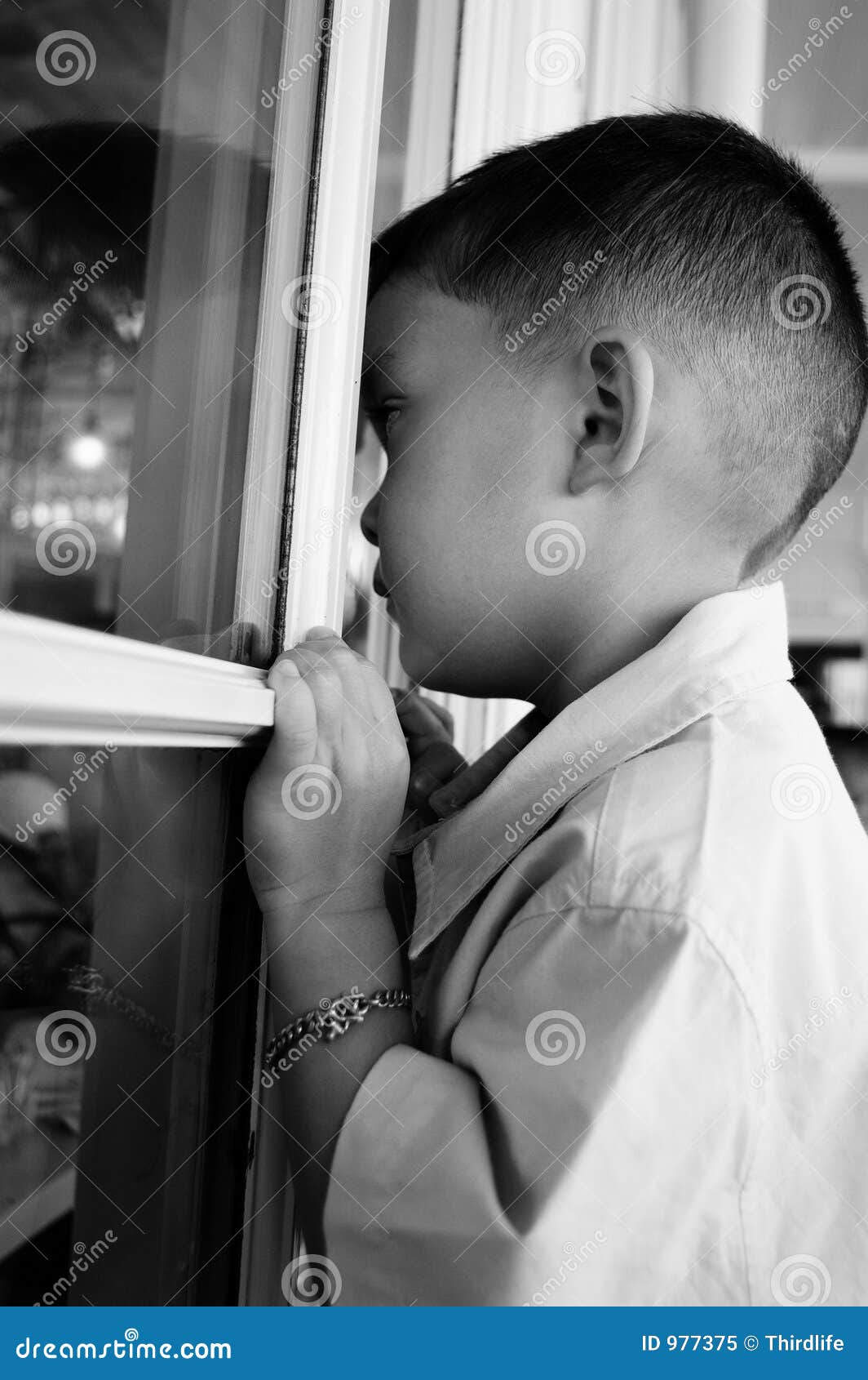 Child Looking through a Window, Child Longing Stock Image - Image of ...