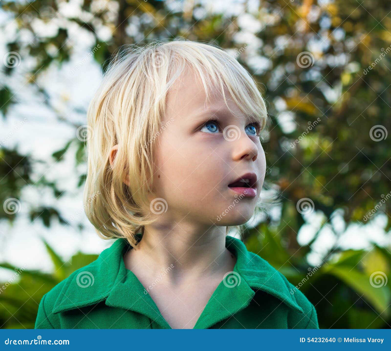 Child Looking with Wonder in Nature Stock Photo - Image of park ...
