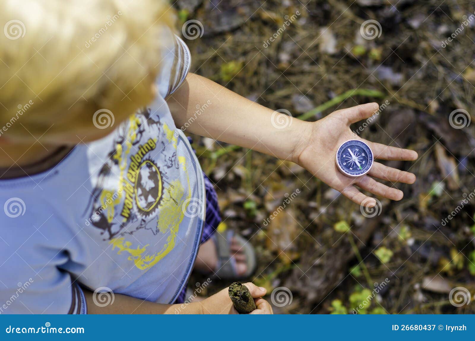 A Child Lost a Way in-field. Stock Image - Image of alarm, landscape ...