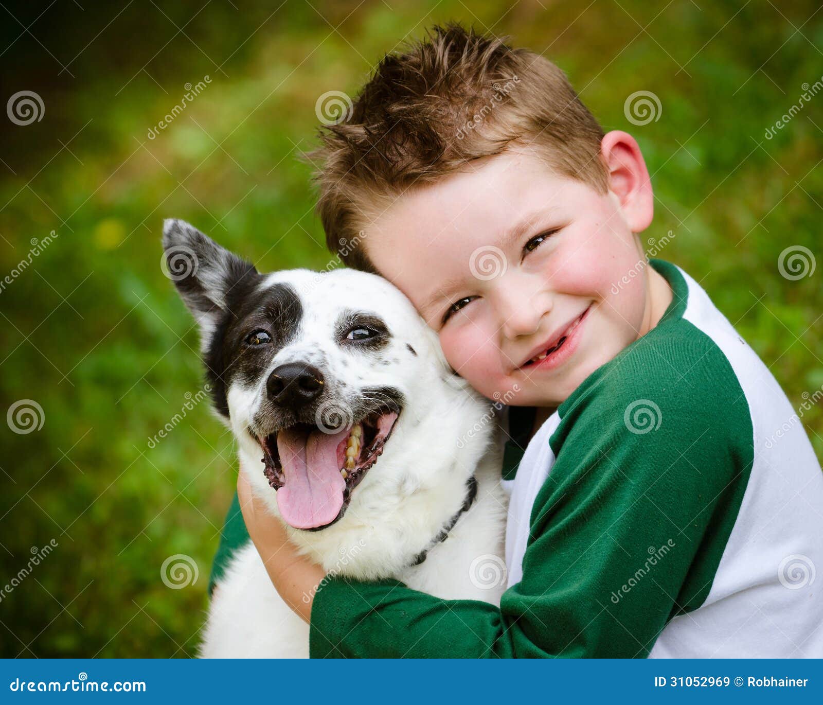 Child Lovingly Embraces His Pet Dog Stock Image - Image of friendship ...