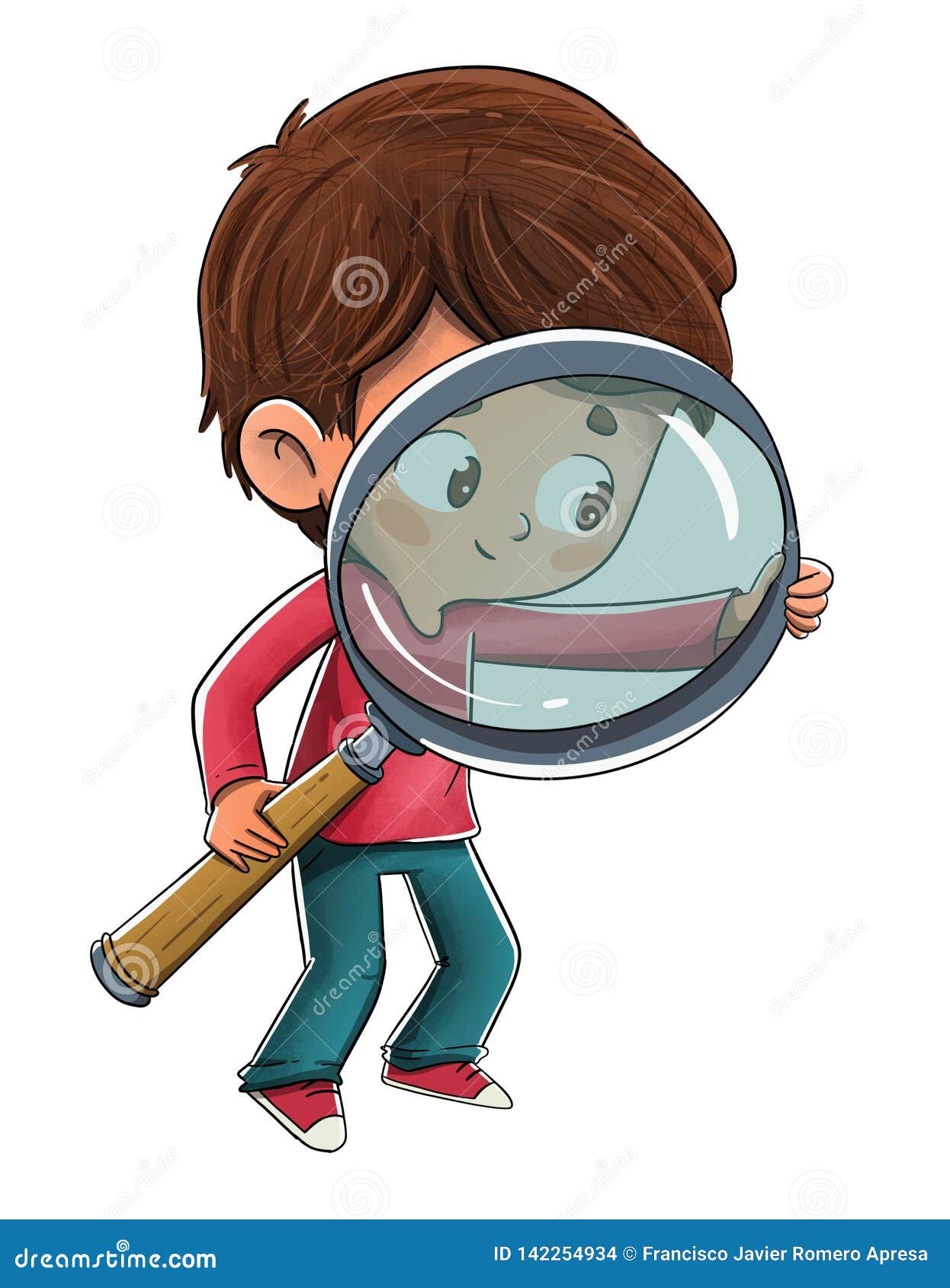 Child Looking Glass Stock Illustrations – 741 Child Looking Glass Stock ...