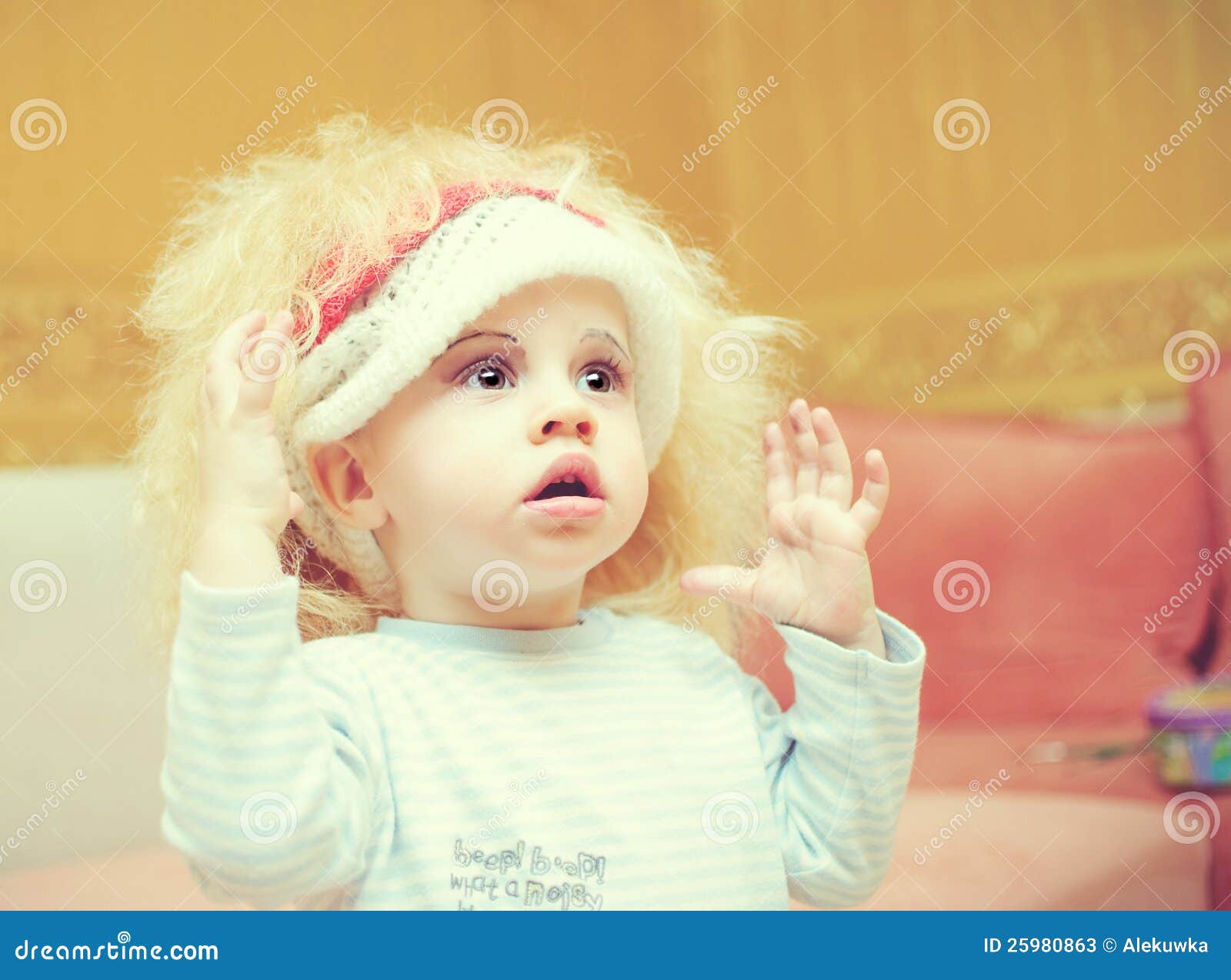 The child in a make-up stock image. Image of care, artist - 25980863