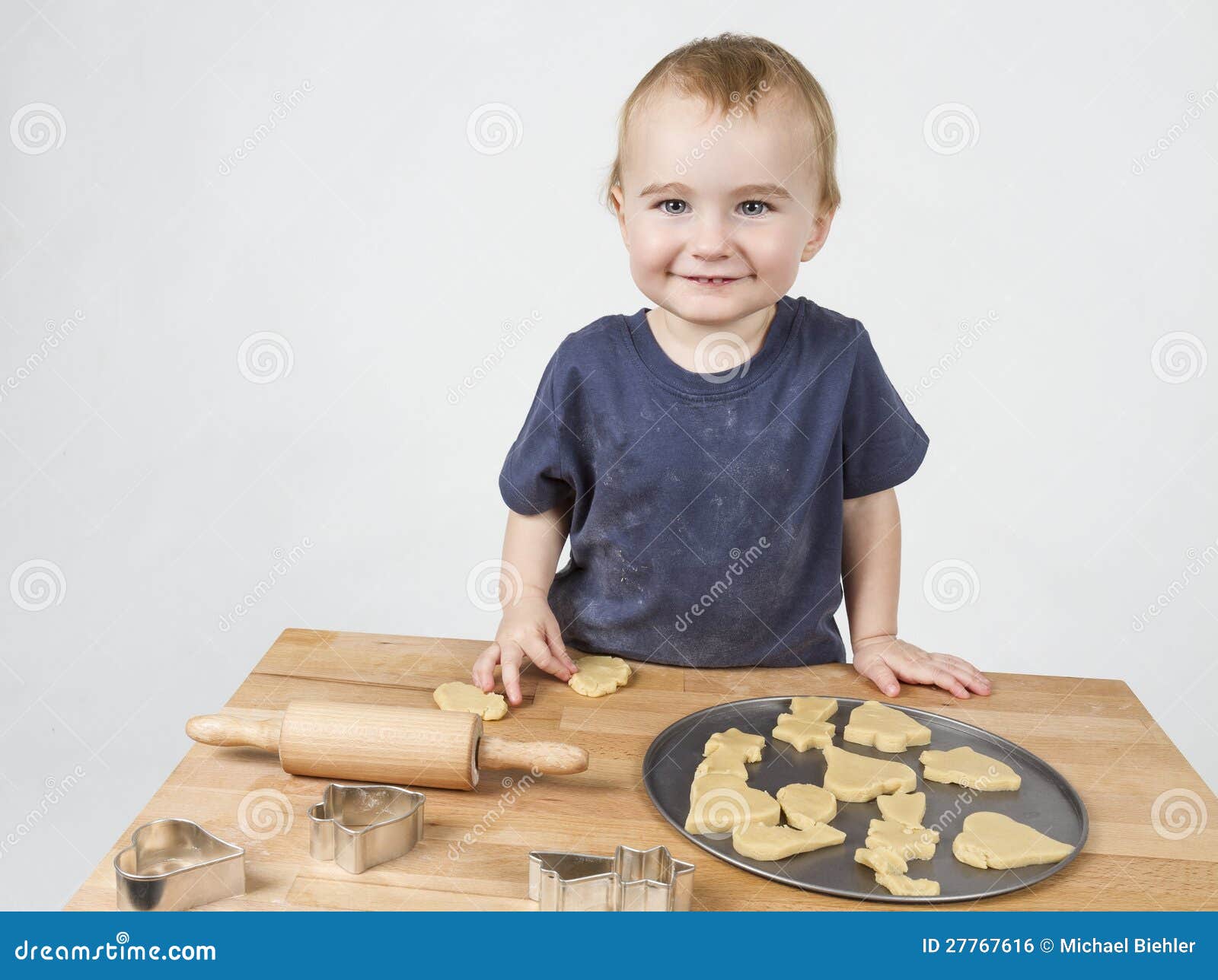 Child making cookies stock photo. Image of dough, ingredient - 27767616