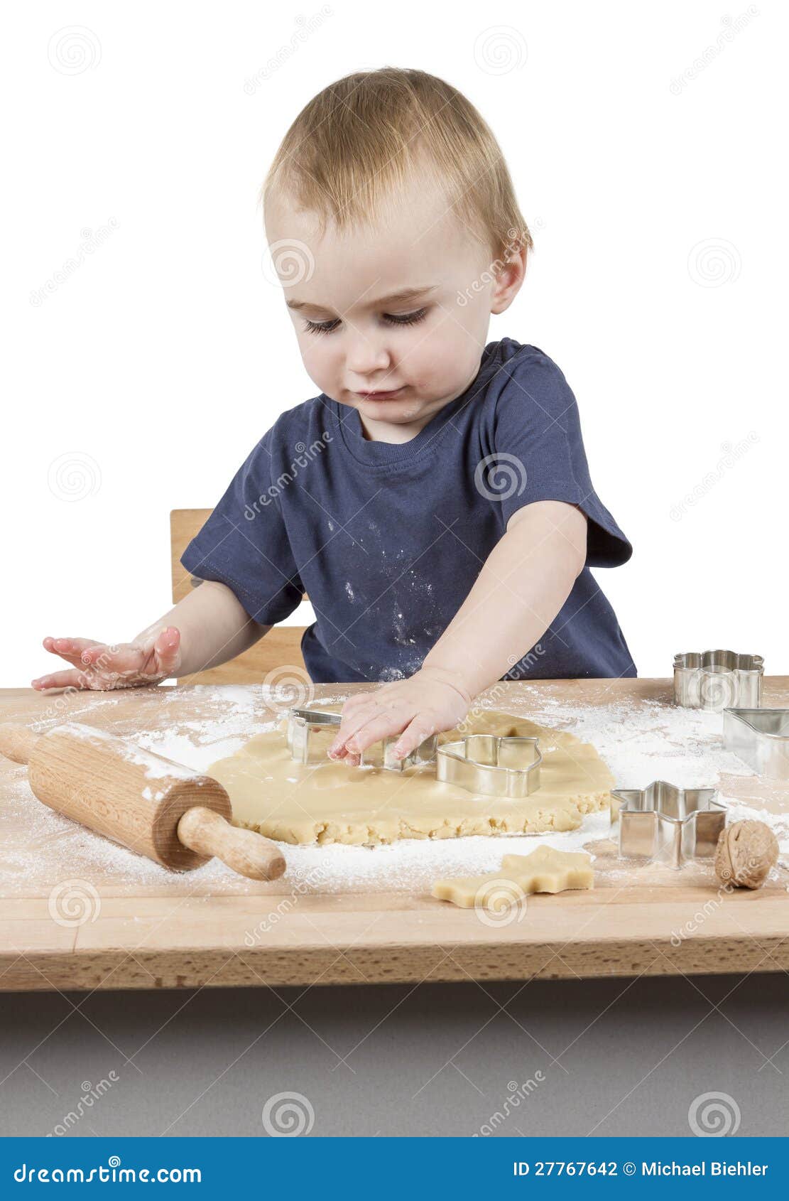 Child making cookies stock photo. Image of domestic, rolling - 27767642