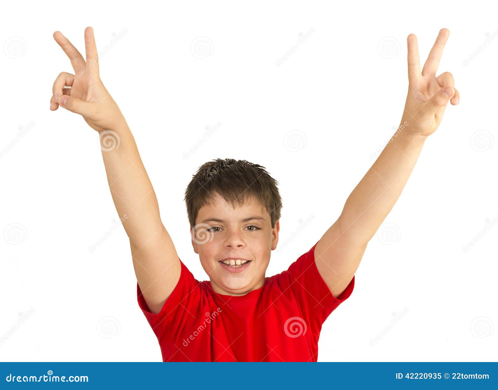 Child Making Peace Sign stock image. Image of human, letter - 42220935