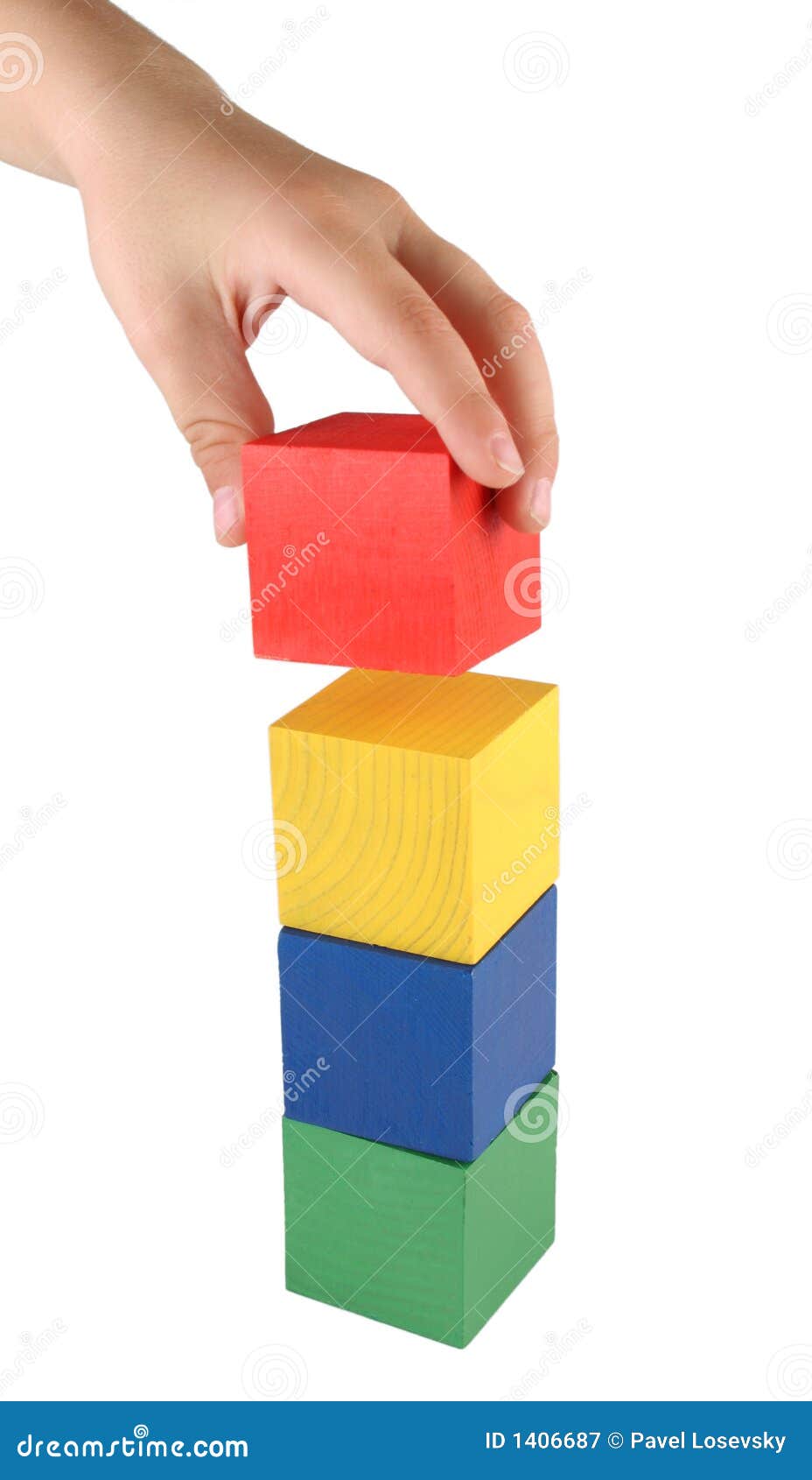 Child making tower stock image. Image of family, object - 1406687