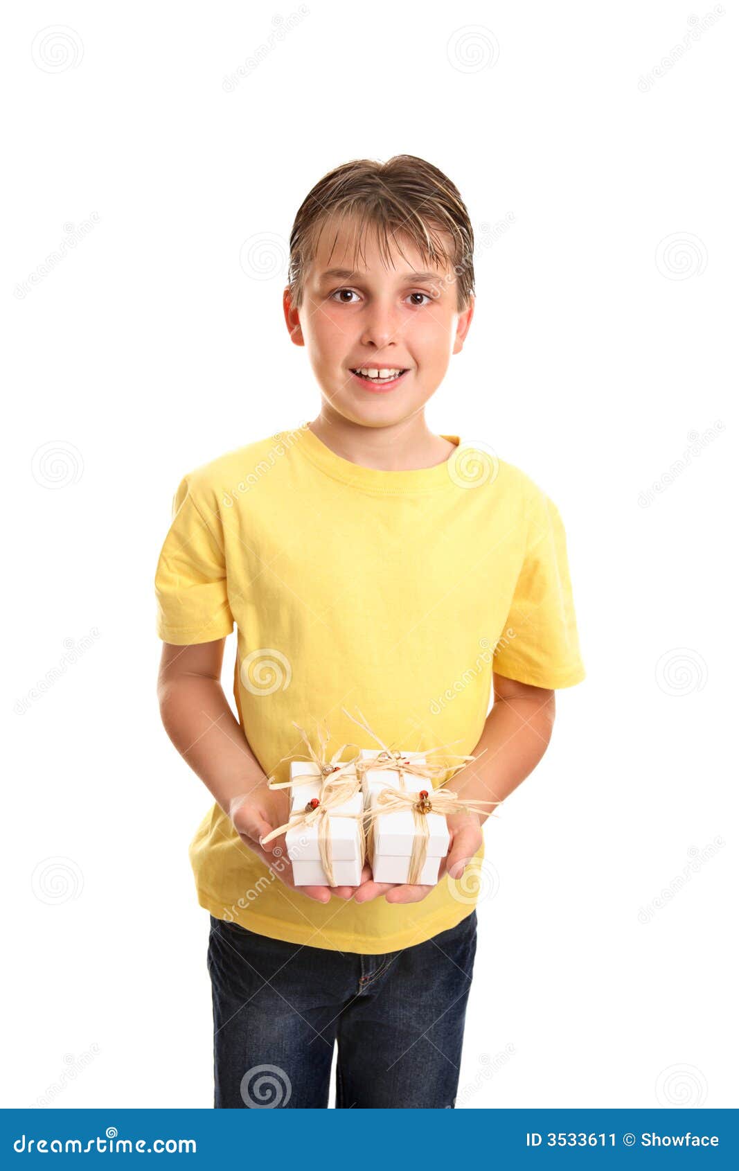 Child with many presents stock image. Image of holding - 3533611