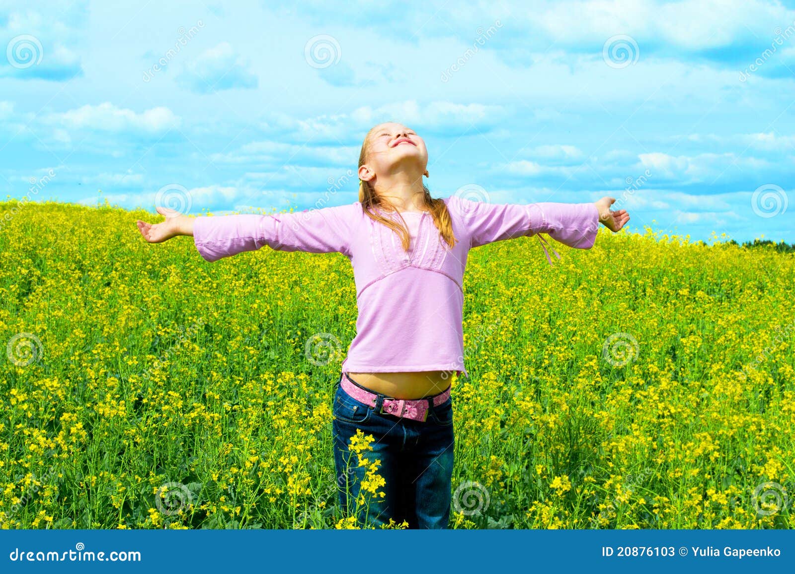 Child on meadow stock image. Image of little, people - 20876103