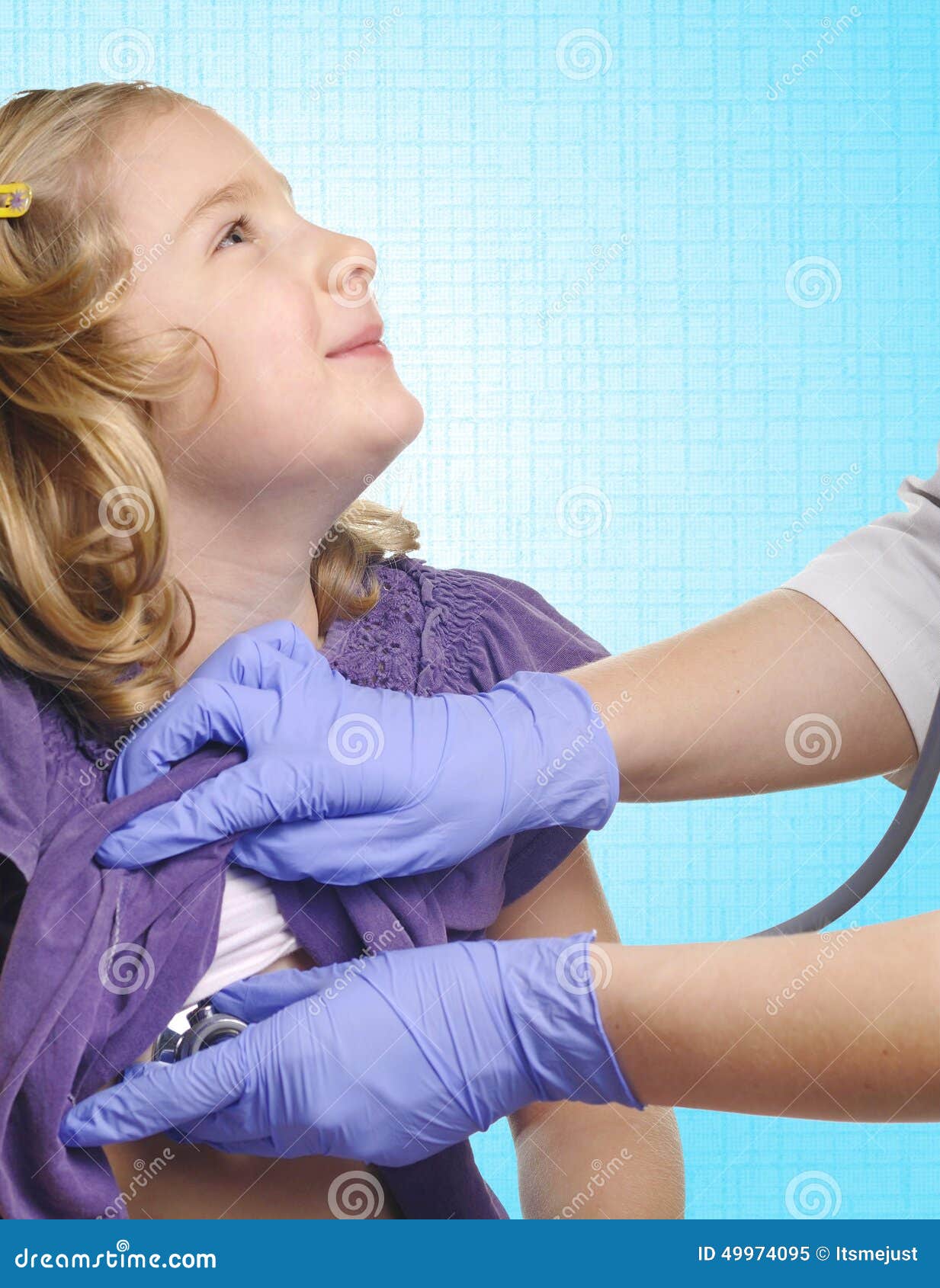 Child medical examination. stock image. Image of care - 49974095