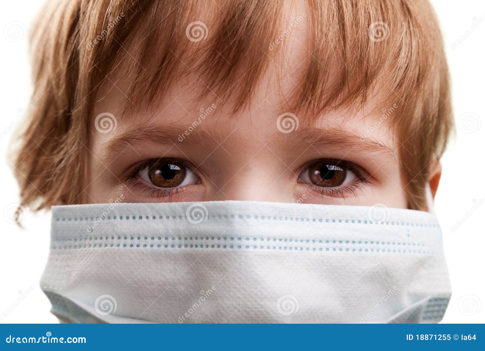 Child in medicine mask stock image. Image of influenza - 18871255