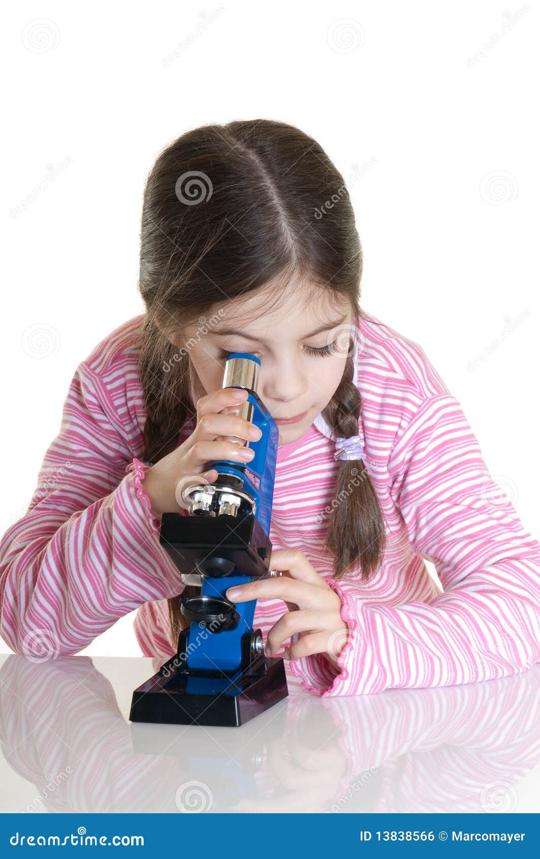 Child with microscope stock photo. Image of chemist, education - 13838566