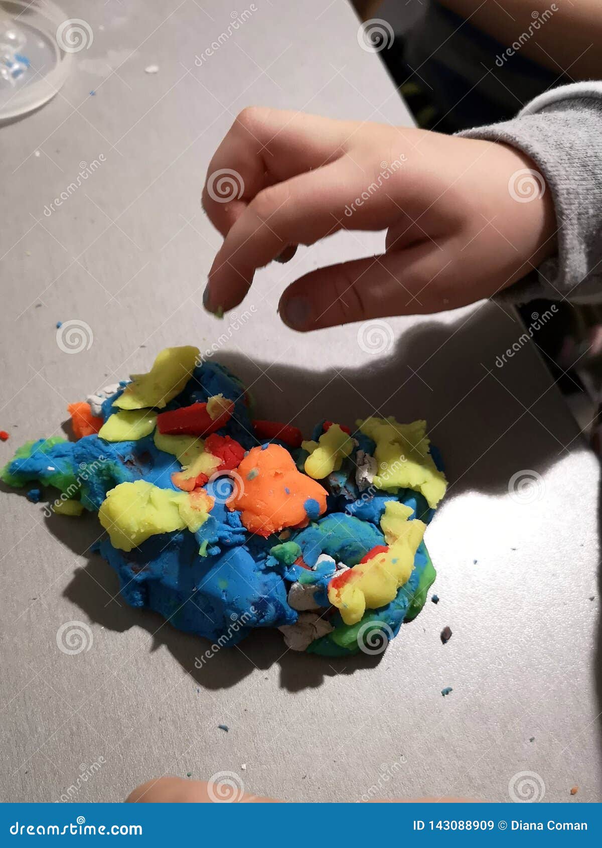 Child Playing with Colorful Dough Stock Image - Image of colorful, cute ...