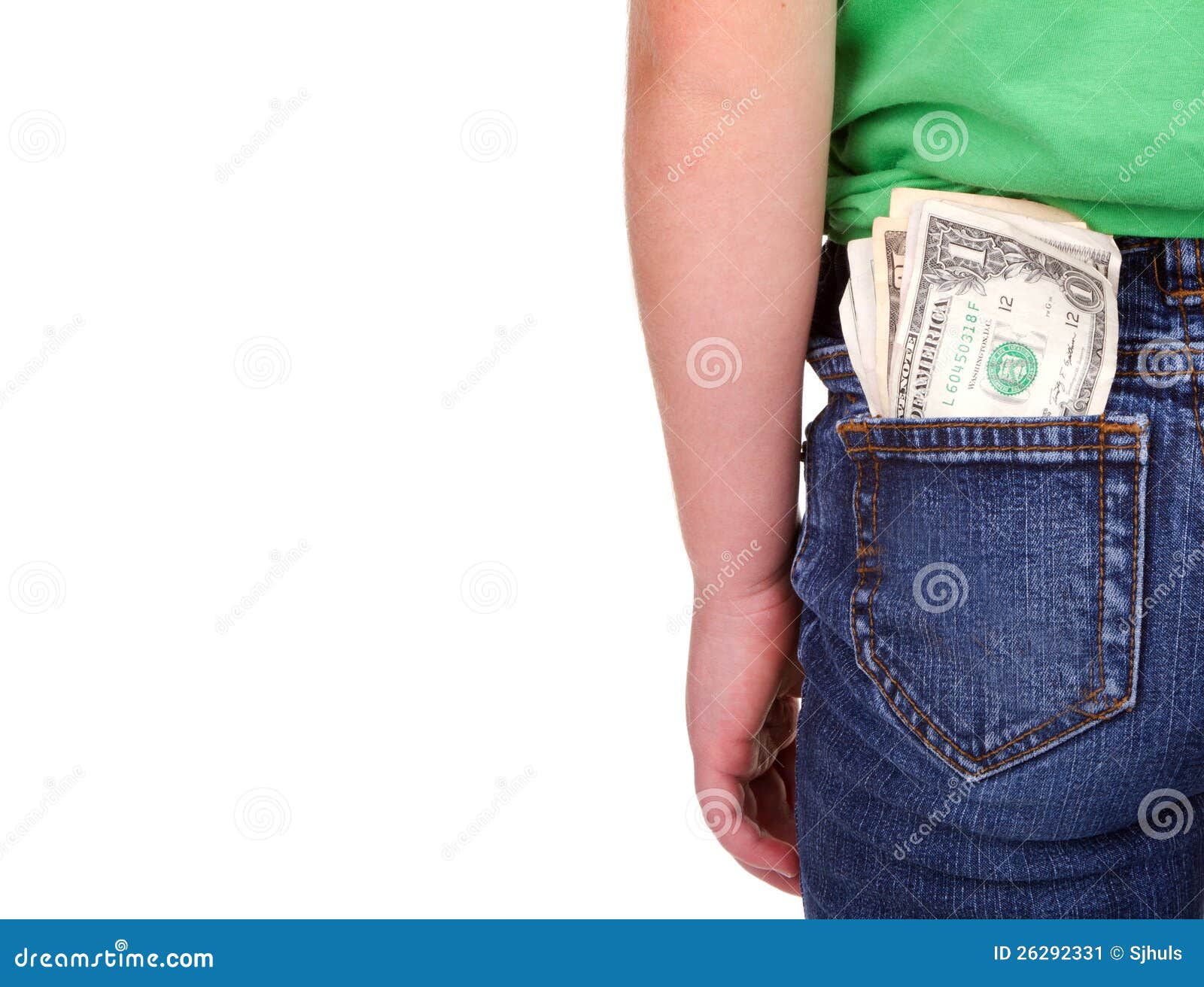 Child with money in pocket stock image. Image of concept - 26292331