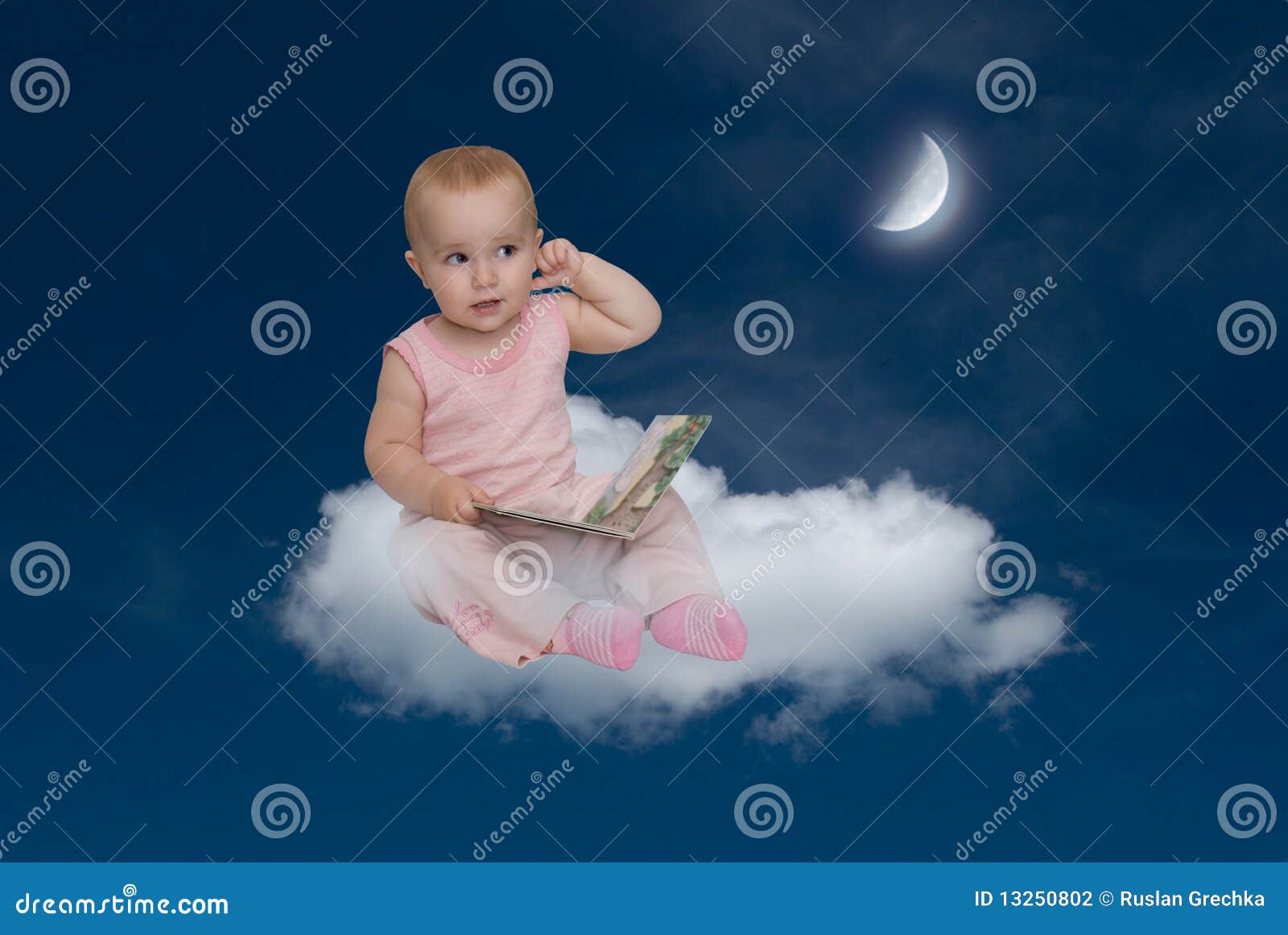 The Child And The Moon Stock Photography - Image: 13250802