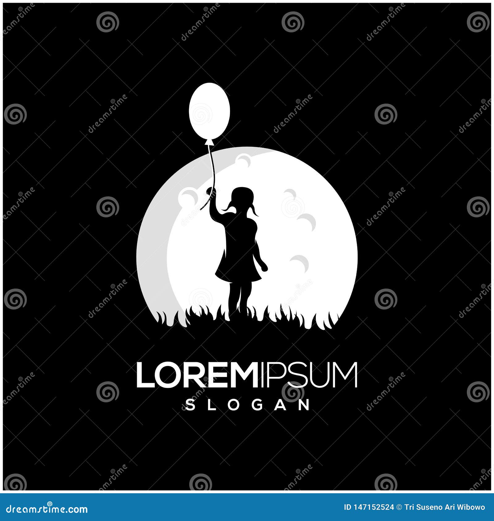 Child in Moon Logo Design,vector,illustration Stock Illustration ...