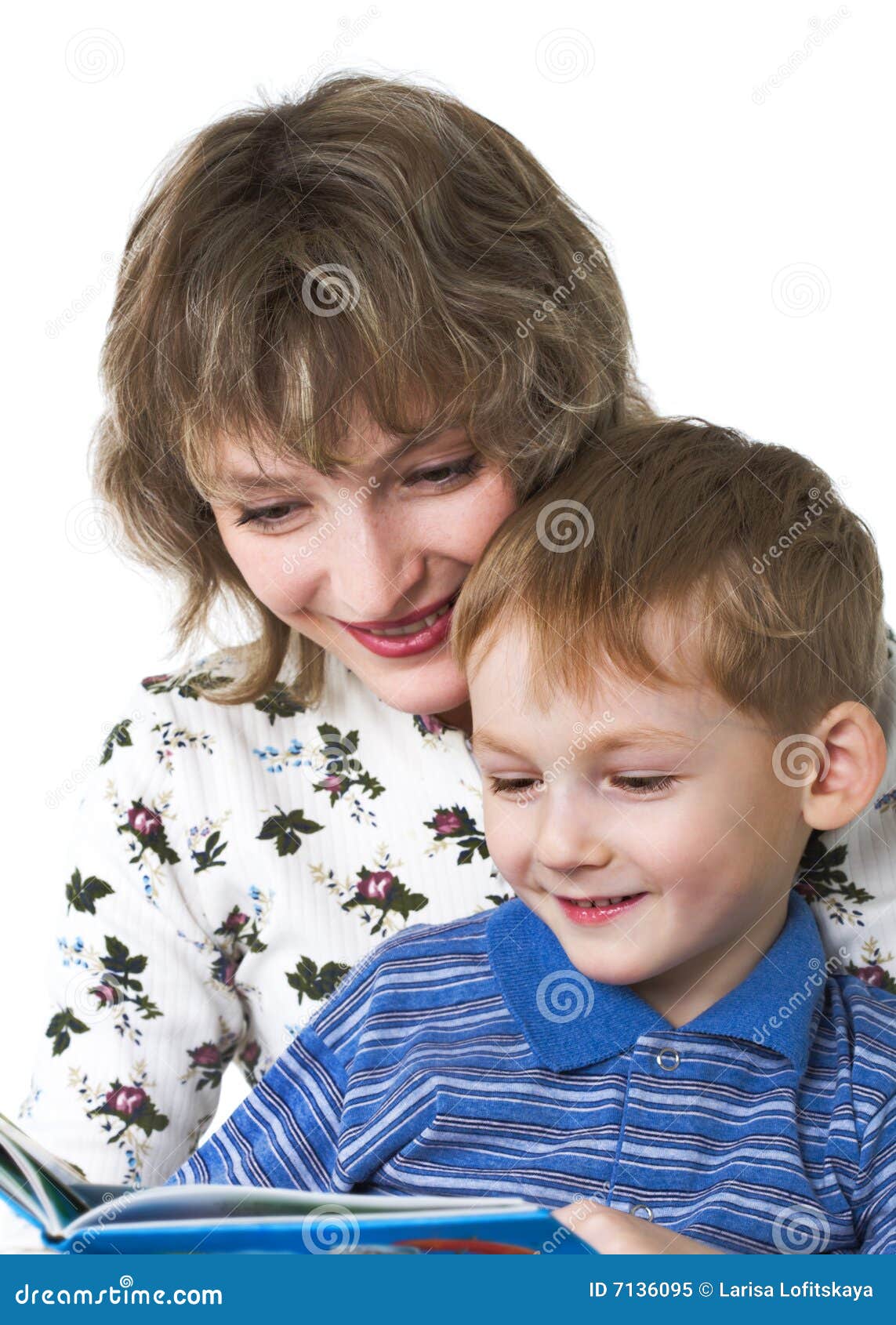 Child with Mother Read the Book Stock Image - Image of portrait, care ...