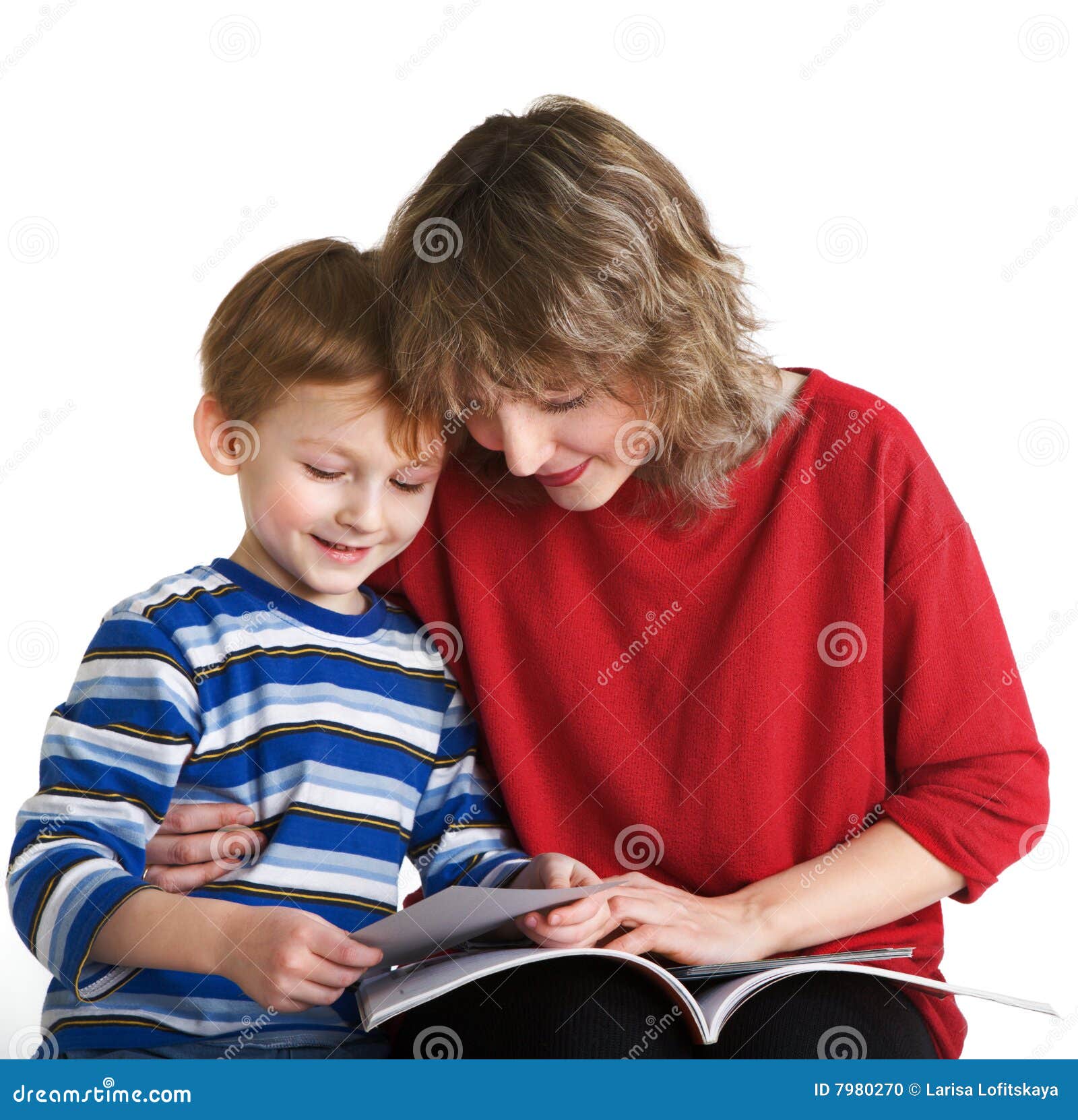 Child with Mother Read the Book Stock Photo - Image of reading, child ...