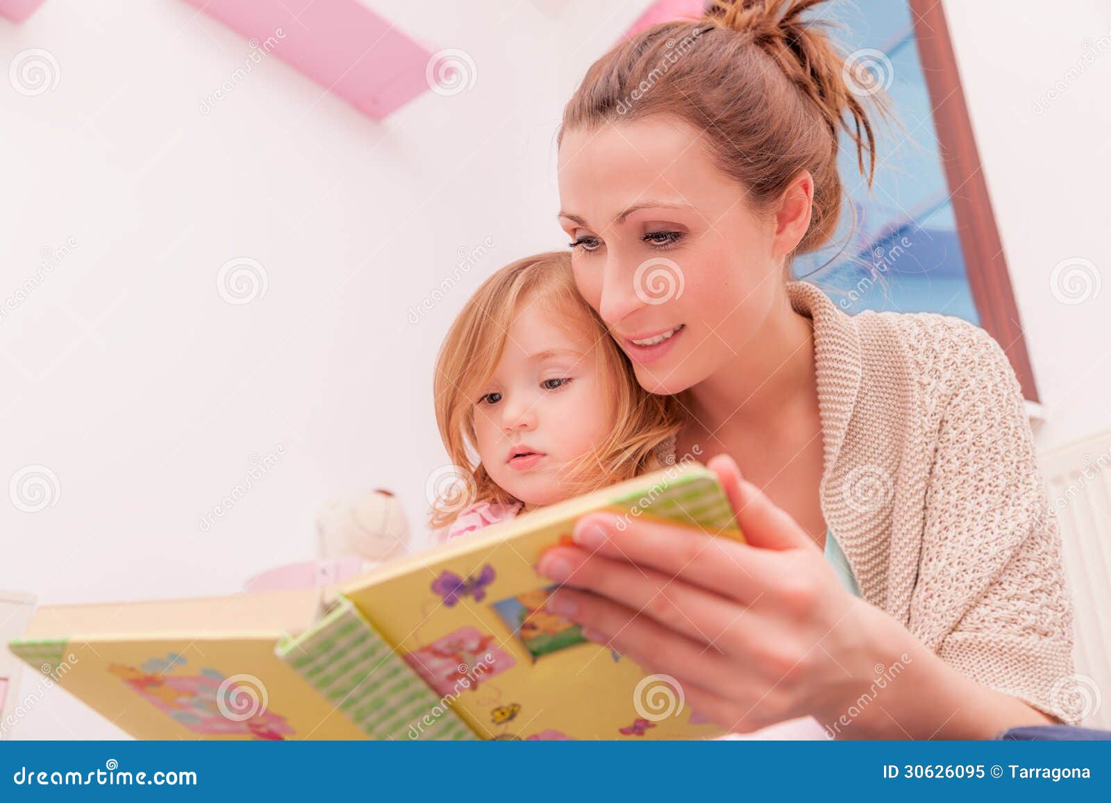 Child mother reading stock image. Image of beautiful - 30626095