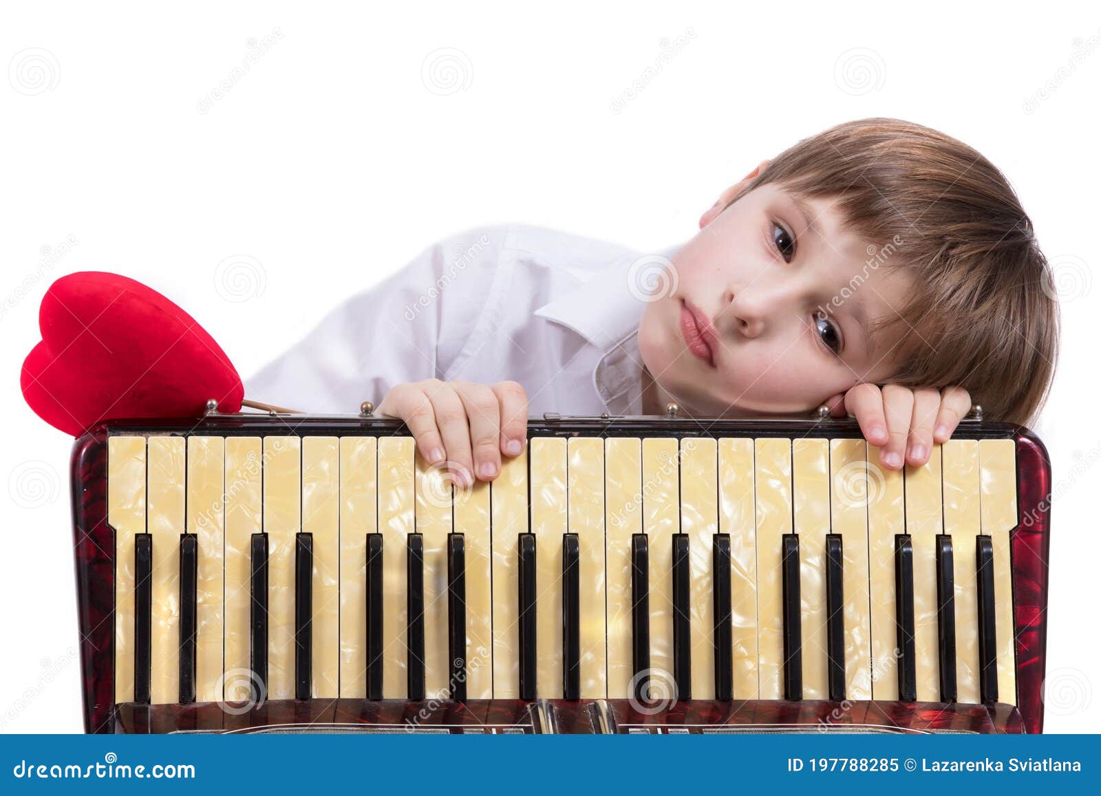 Child with a Musical Instrument. Stock Image - Image of beautiful ...