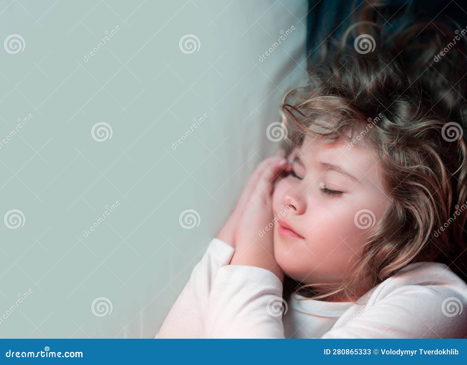 Child Napping. Cute Kid Sleeping in Bed. Sleeping Kid Face. Stock Image ...