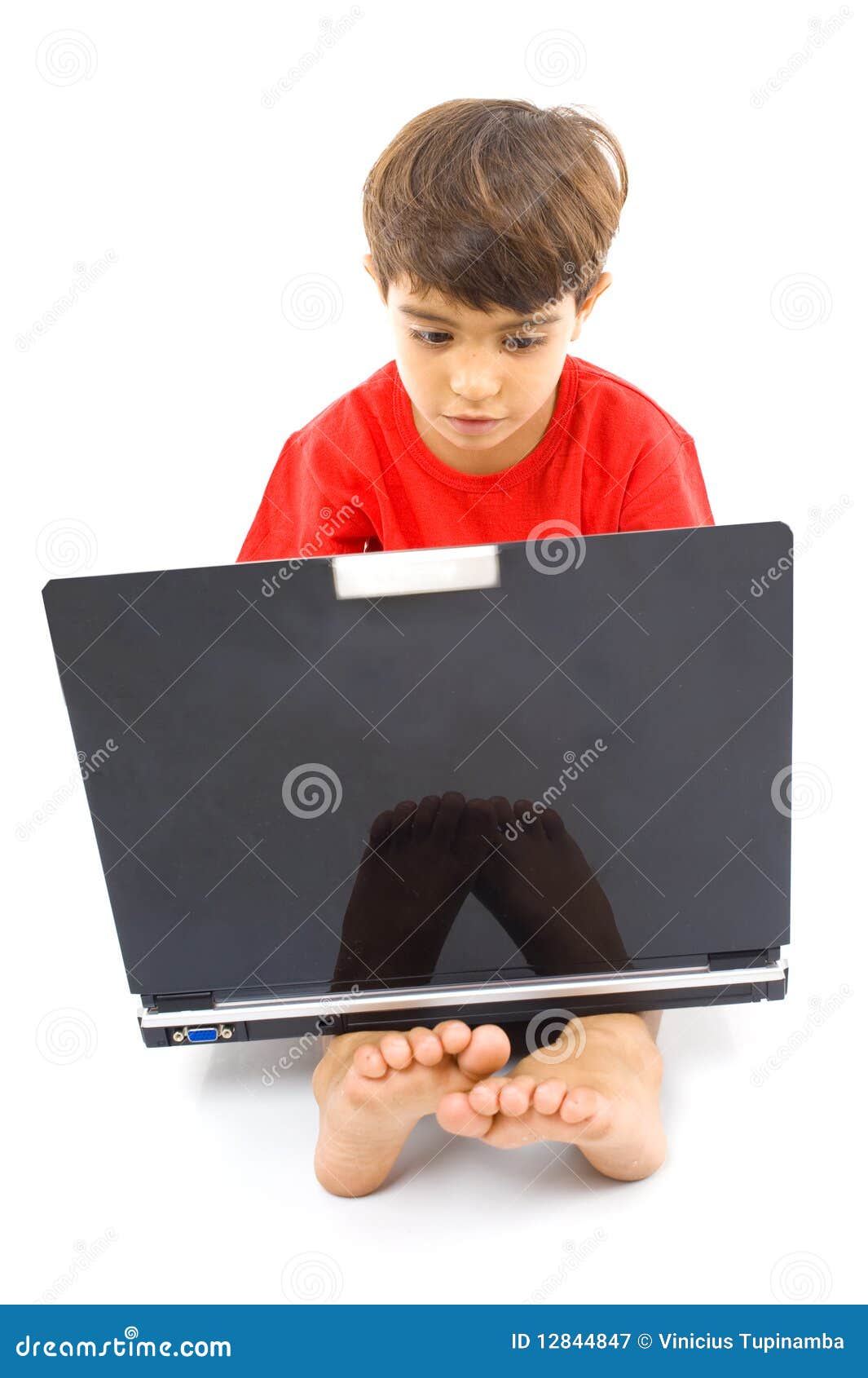Child with Notebook stock image. Image of male, look - 12844847