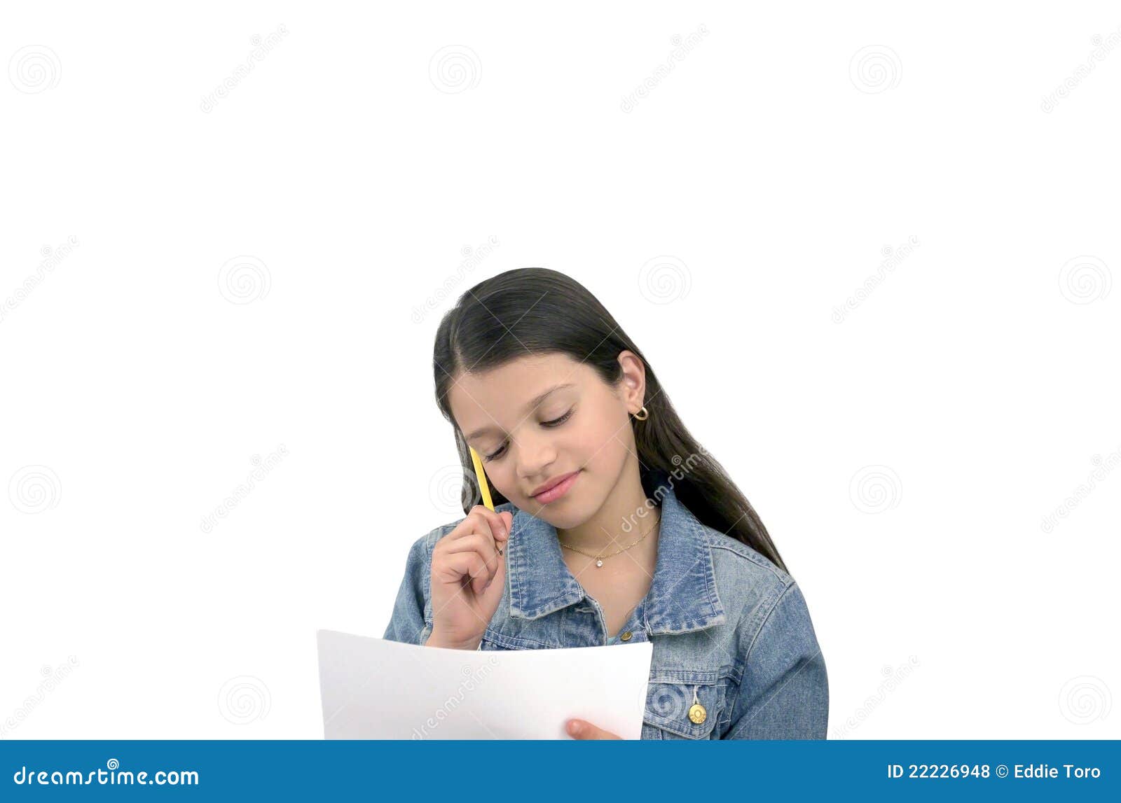 Child with notes stock photo. Image of girl, homework - 22226948