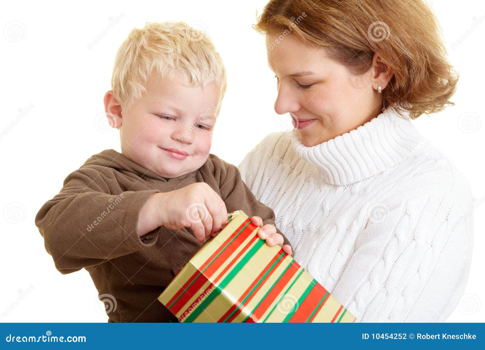 Child opening present stock photo. Image of laugh, childhood - 10454252