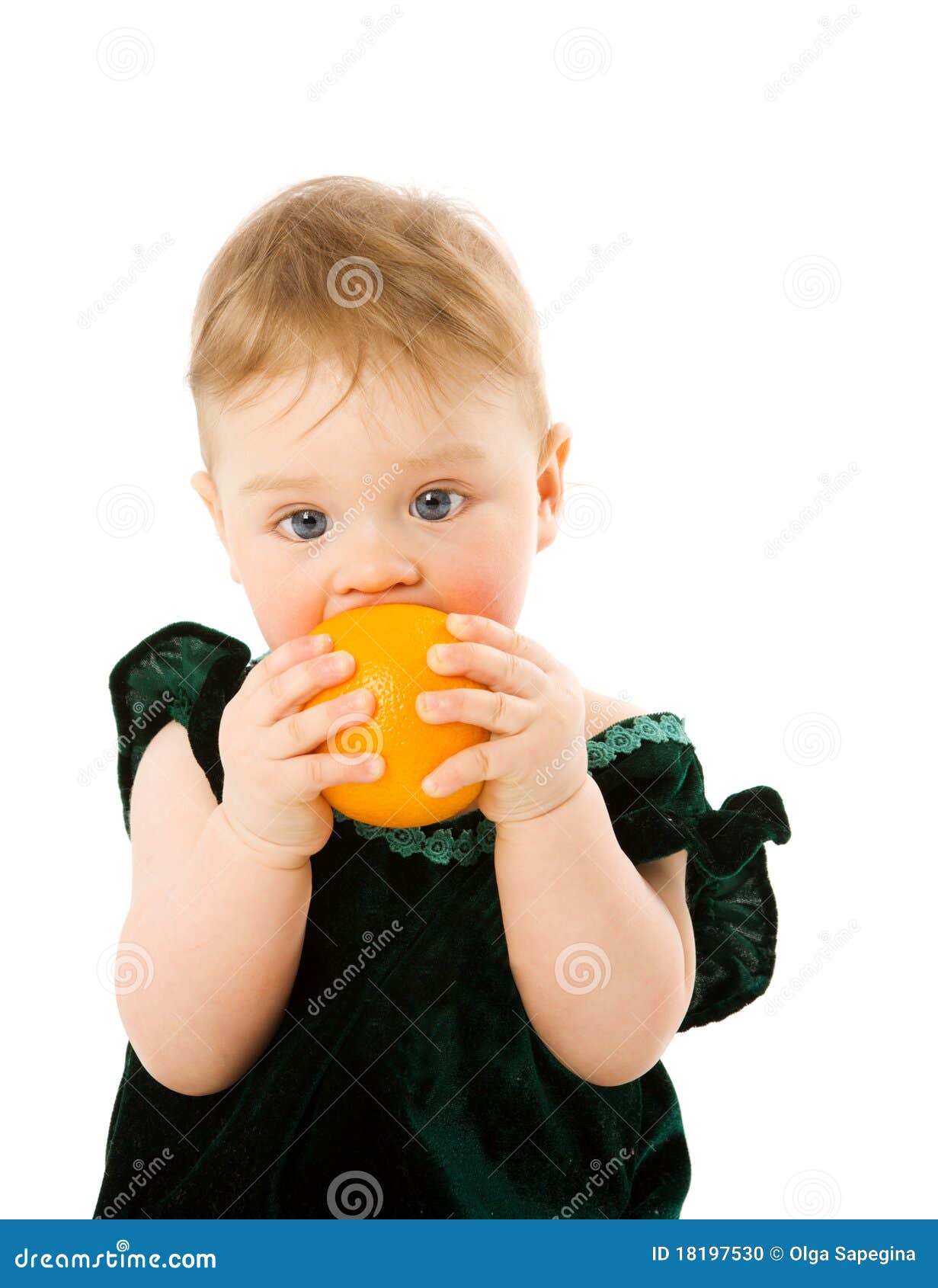 Child with orange stock photo. Image of closeup, healthcare - 18197530