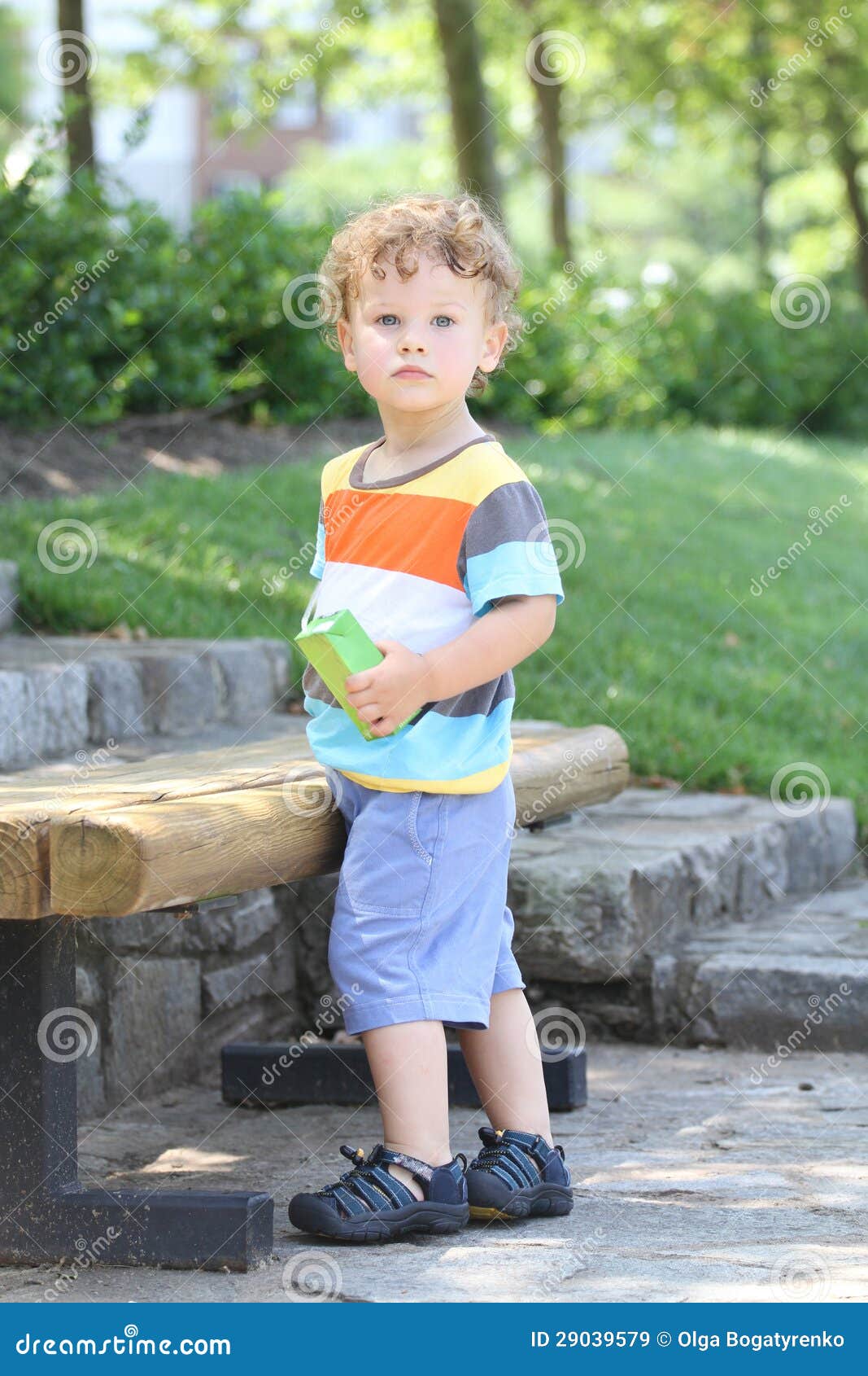 Child Outdoors Hot Summer Spring Day, Hydrating Stock Image - Image of ...