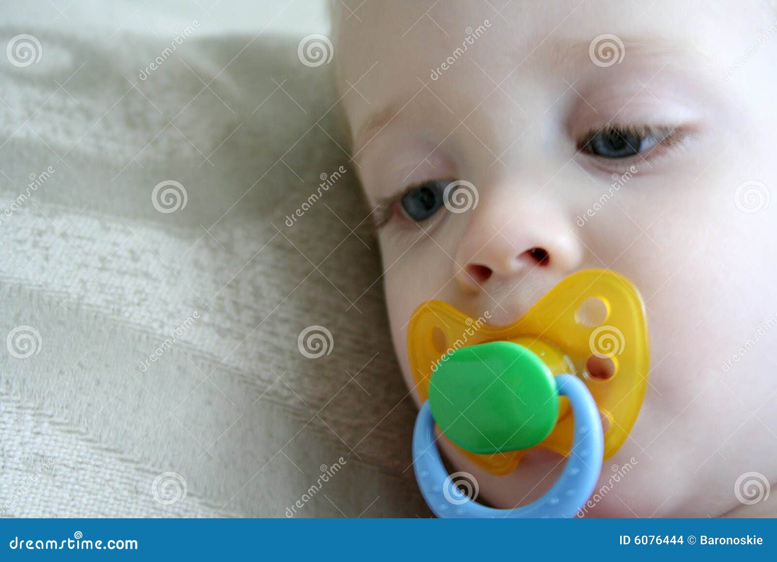 Child with Pacifier stock photo. Image of striped, binky - 6076444