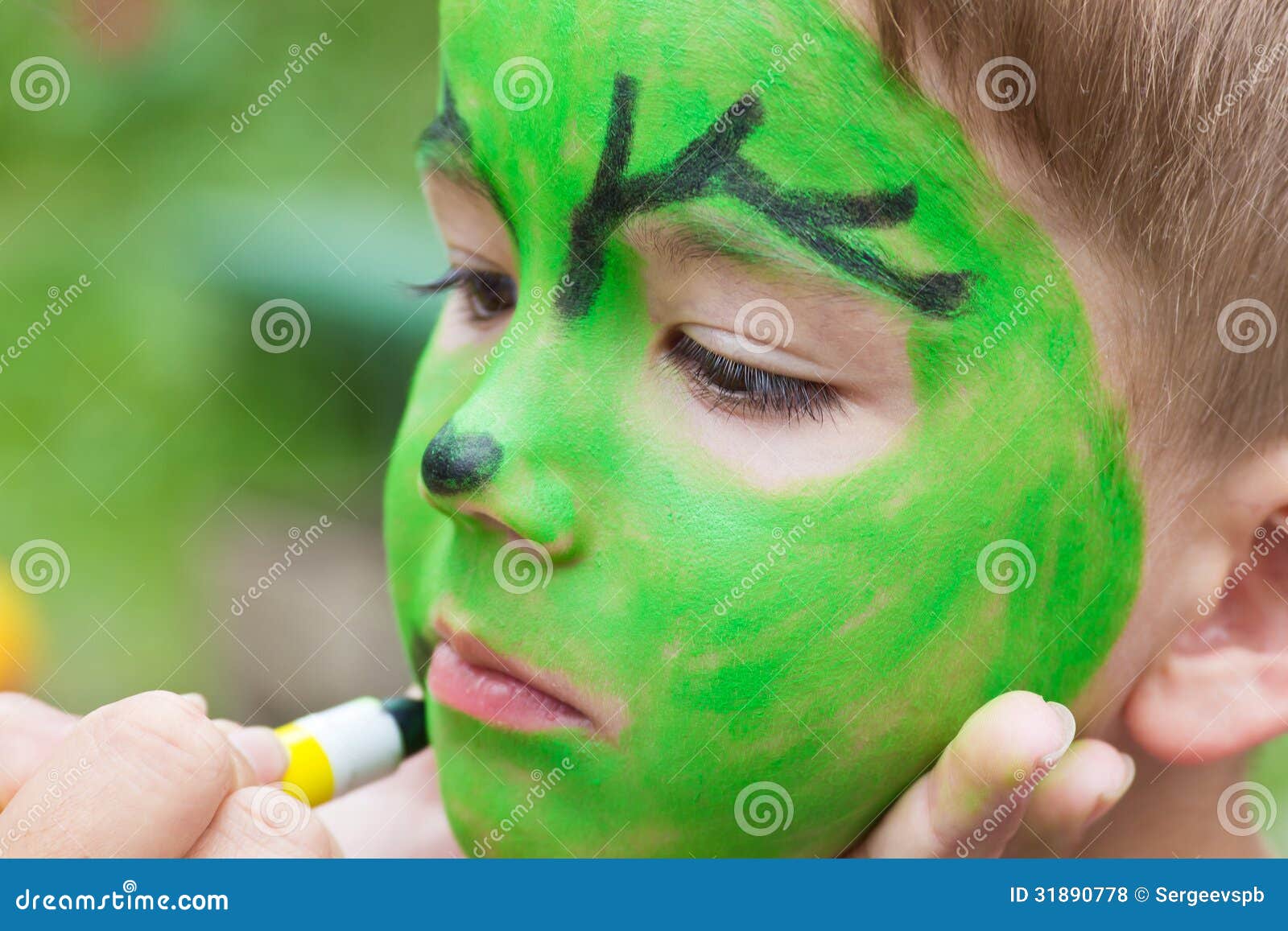 Child Paint the Face Paints Stock Photo - Image of childhood, lifestyle ...