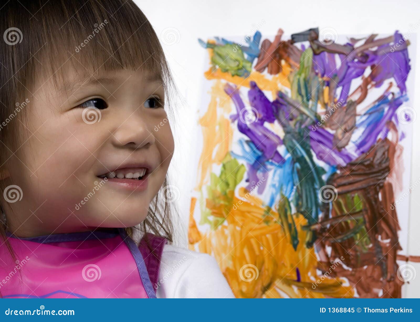 Child Painting 1 stock image. Image of cute, colorful - 1368845
