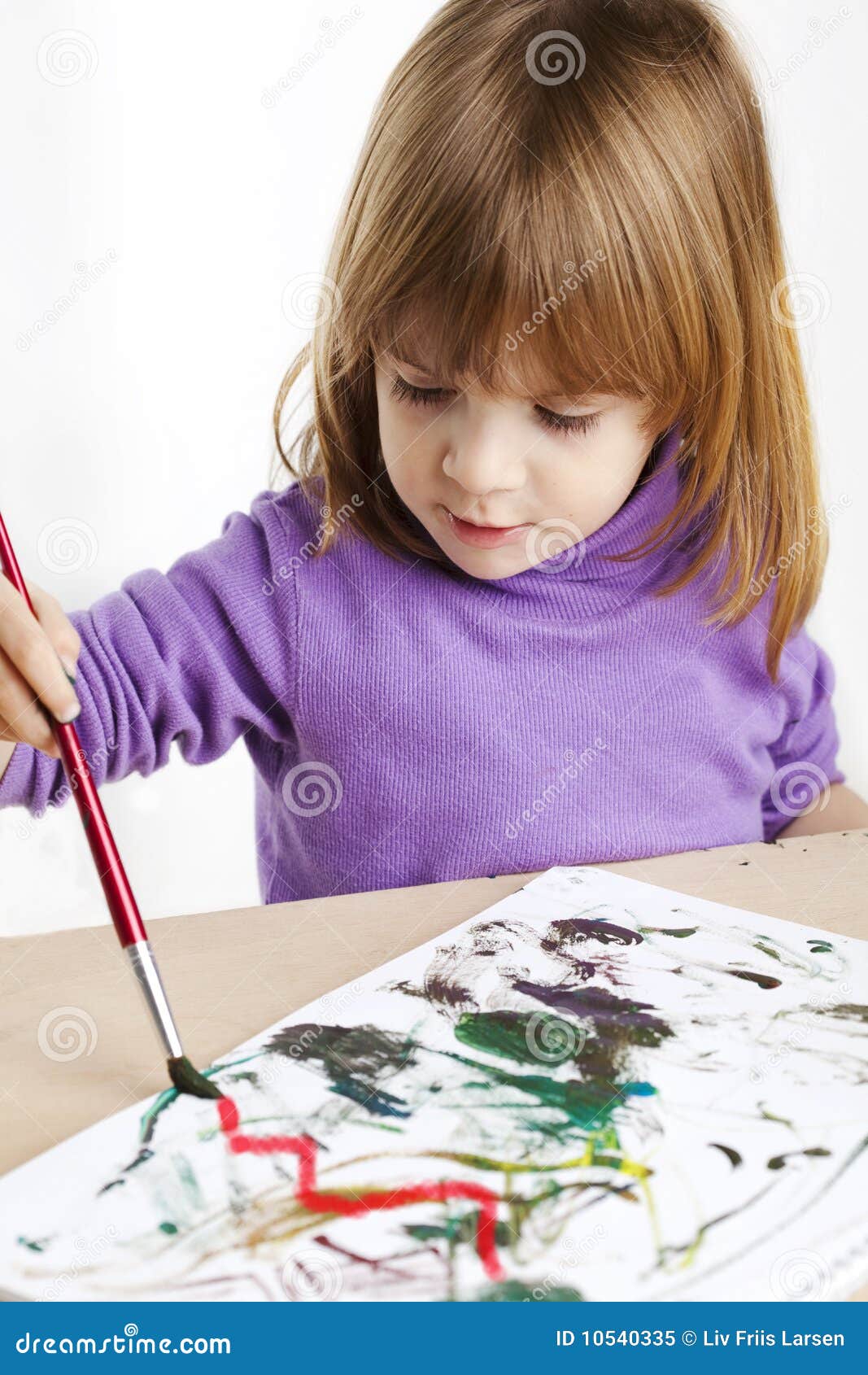 Child painting stock image. Image of cute, toddler, person - 10540335