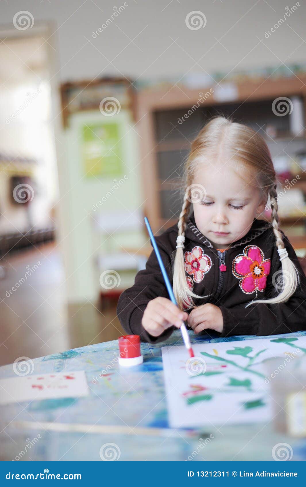 Child painting stock image. Image of enjoy, active, child - 13212311
