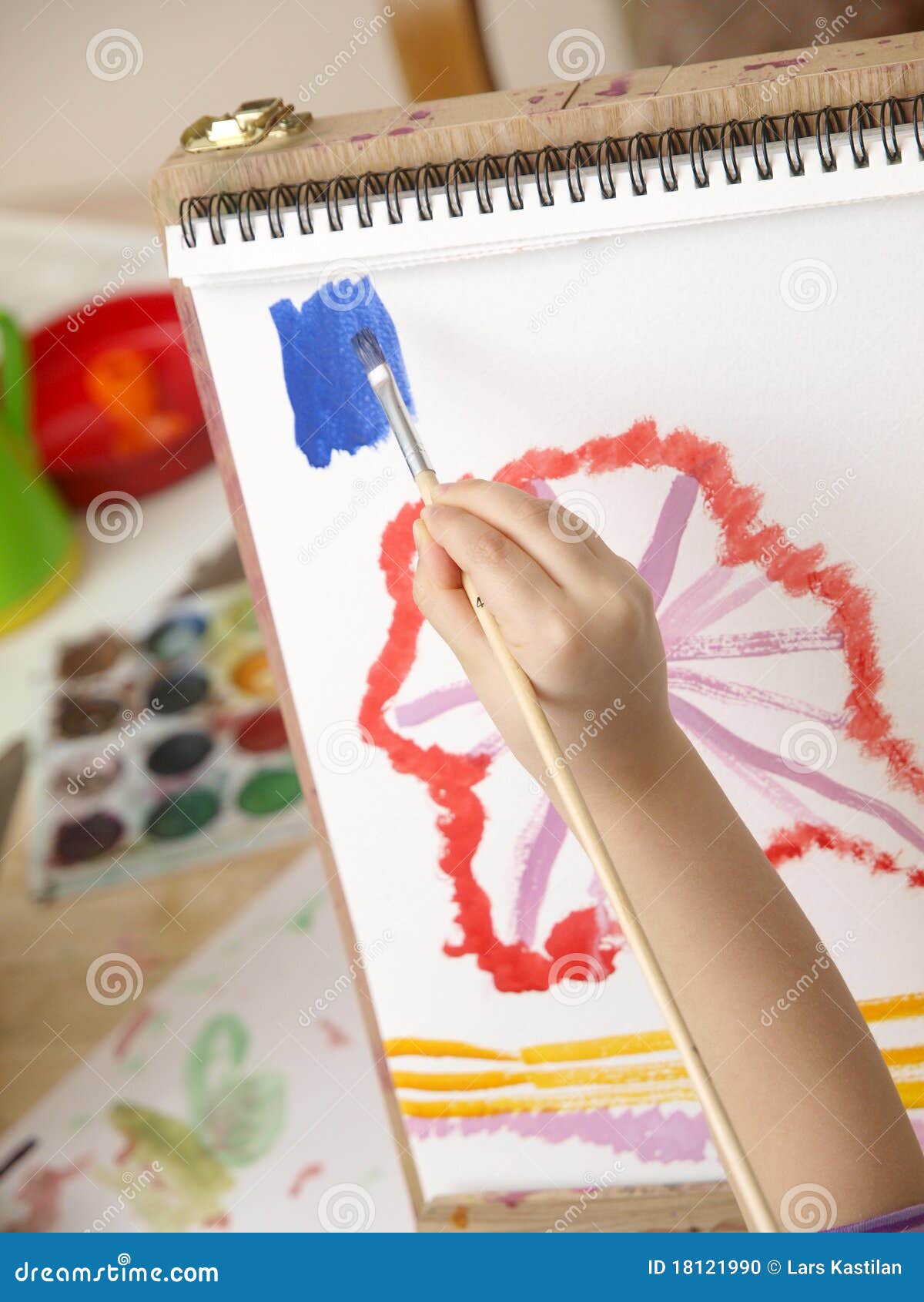 Child Painting stock photo. Image of education, paper - 18121990