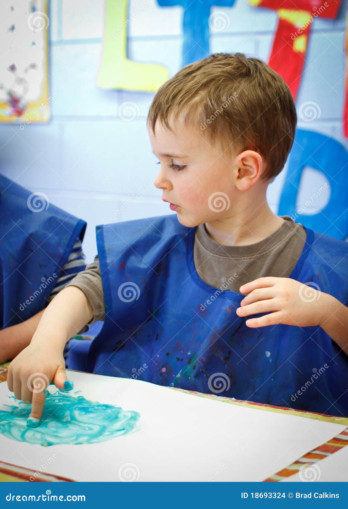 Child painting stock photo. Image of class, educate, color - 18693324
