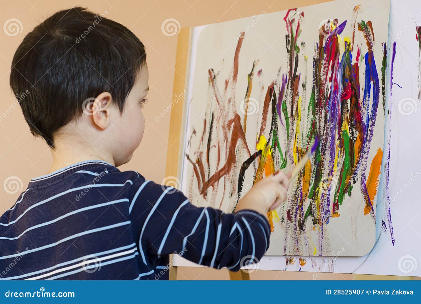Child Painting At Art School Royalty-Free Stock Photo | CartoonDealer ...