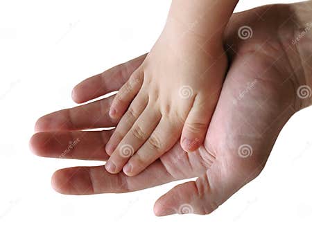Child and Parent Hands Together Stock Image - Image of baby, kindness ...