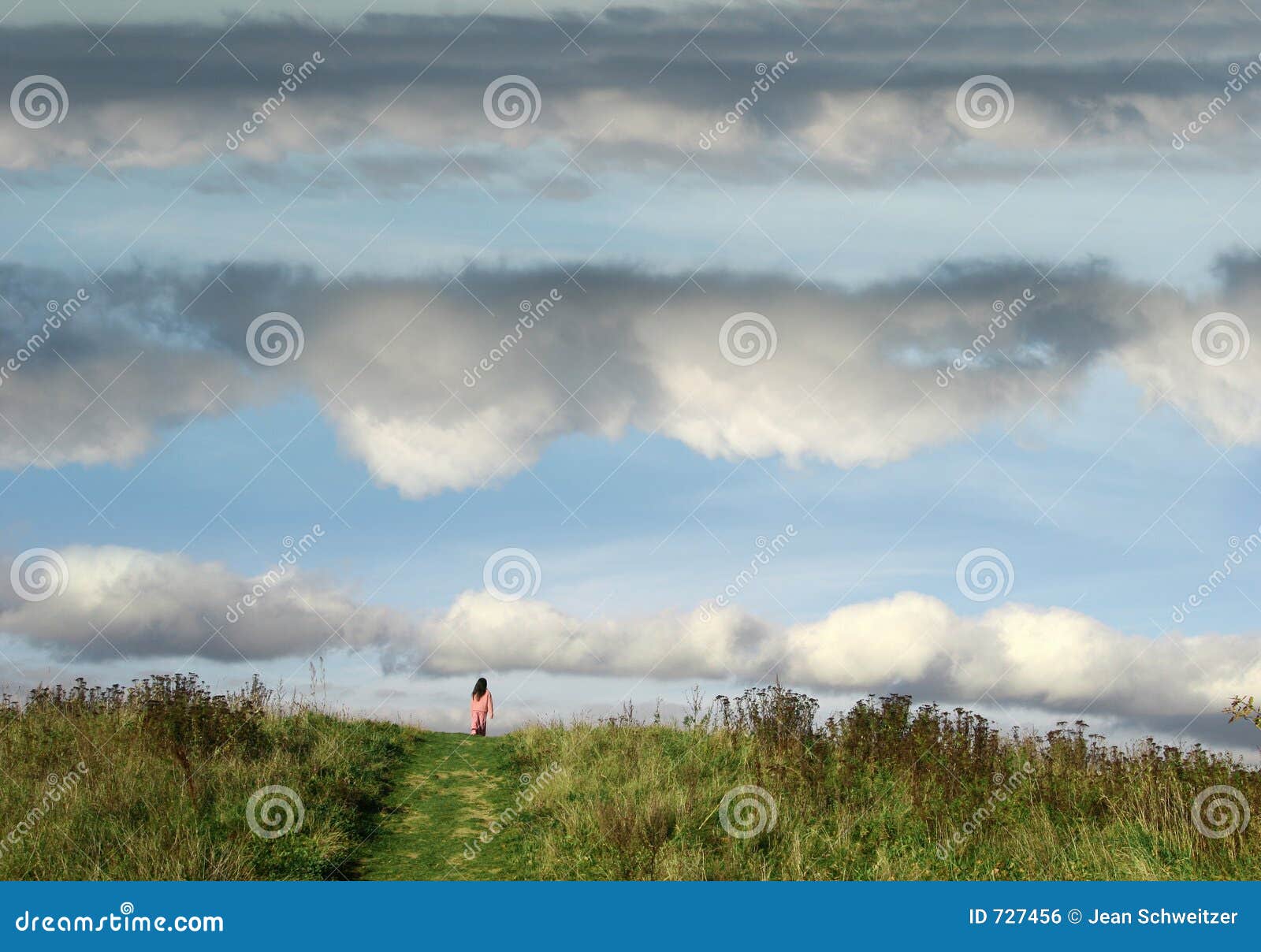 Child on a path stock photo. Image of field, rural, landscape - 727456