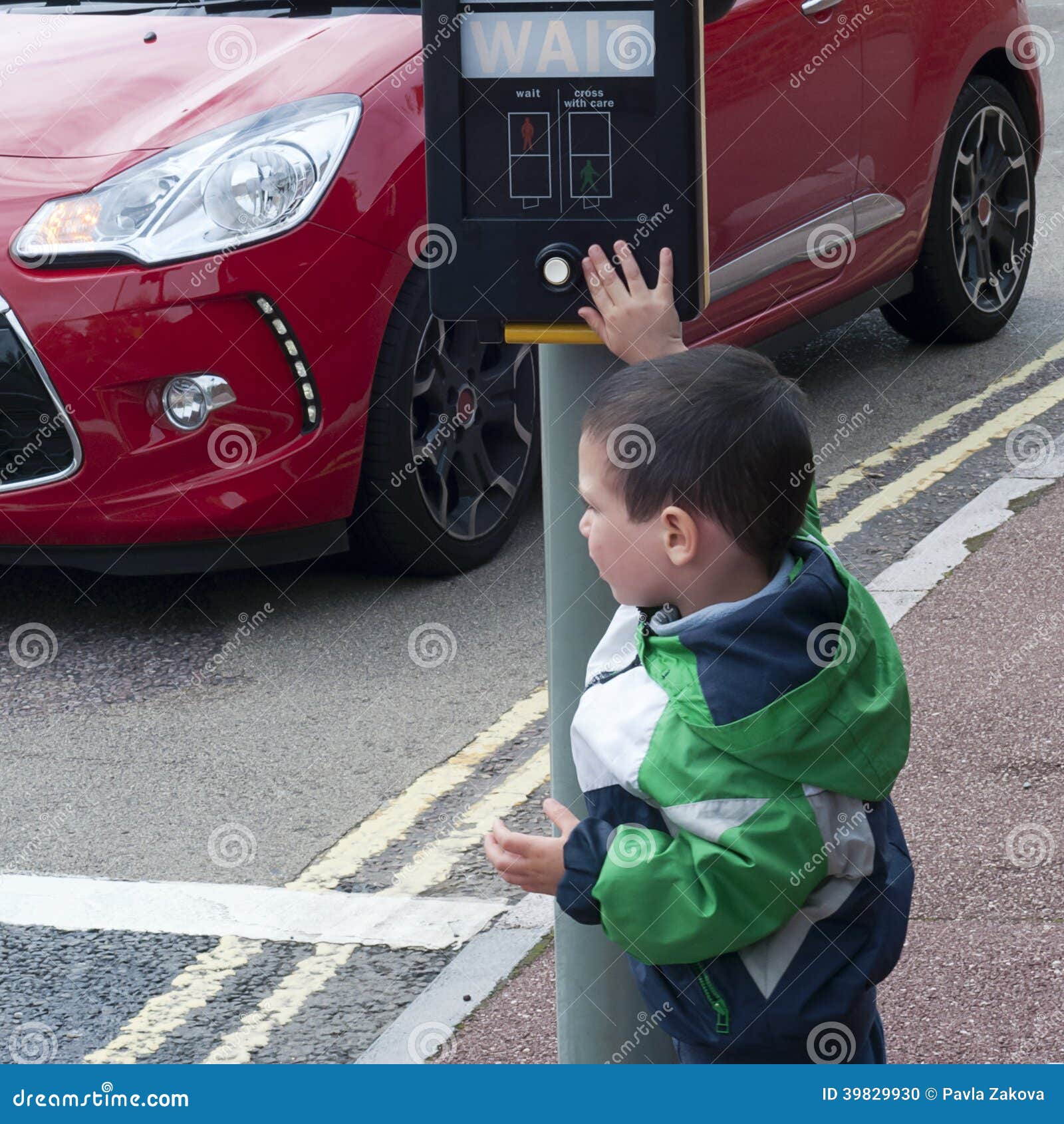 Child a Pedestrian Crossing Stock Photo - Image of pavement, scene ...